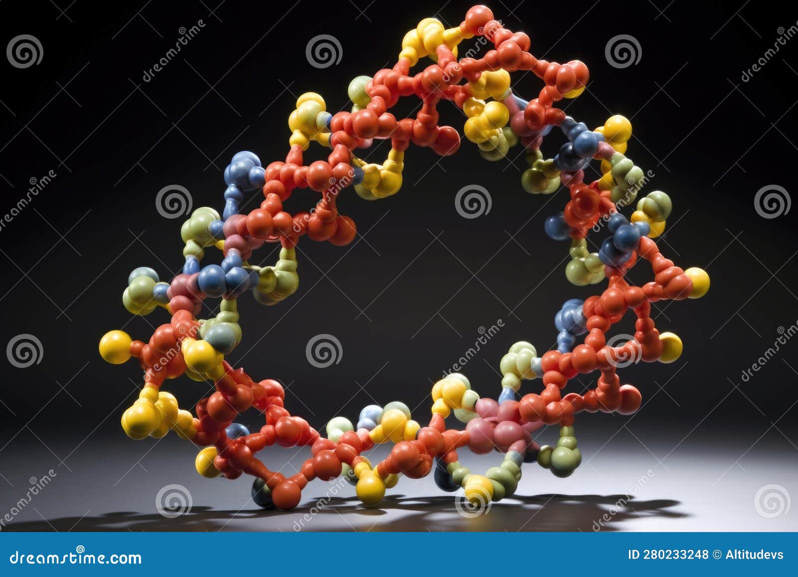 Molecular Model of the Double Helix, with Each Strand Rendered in ...