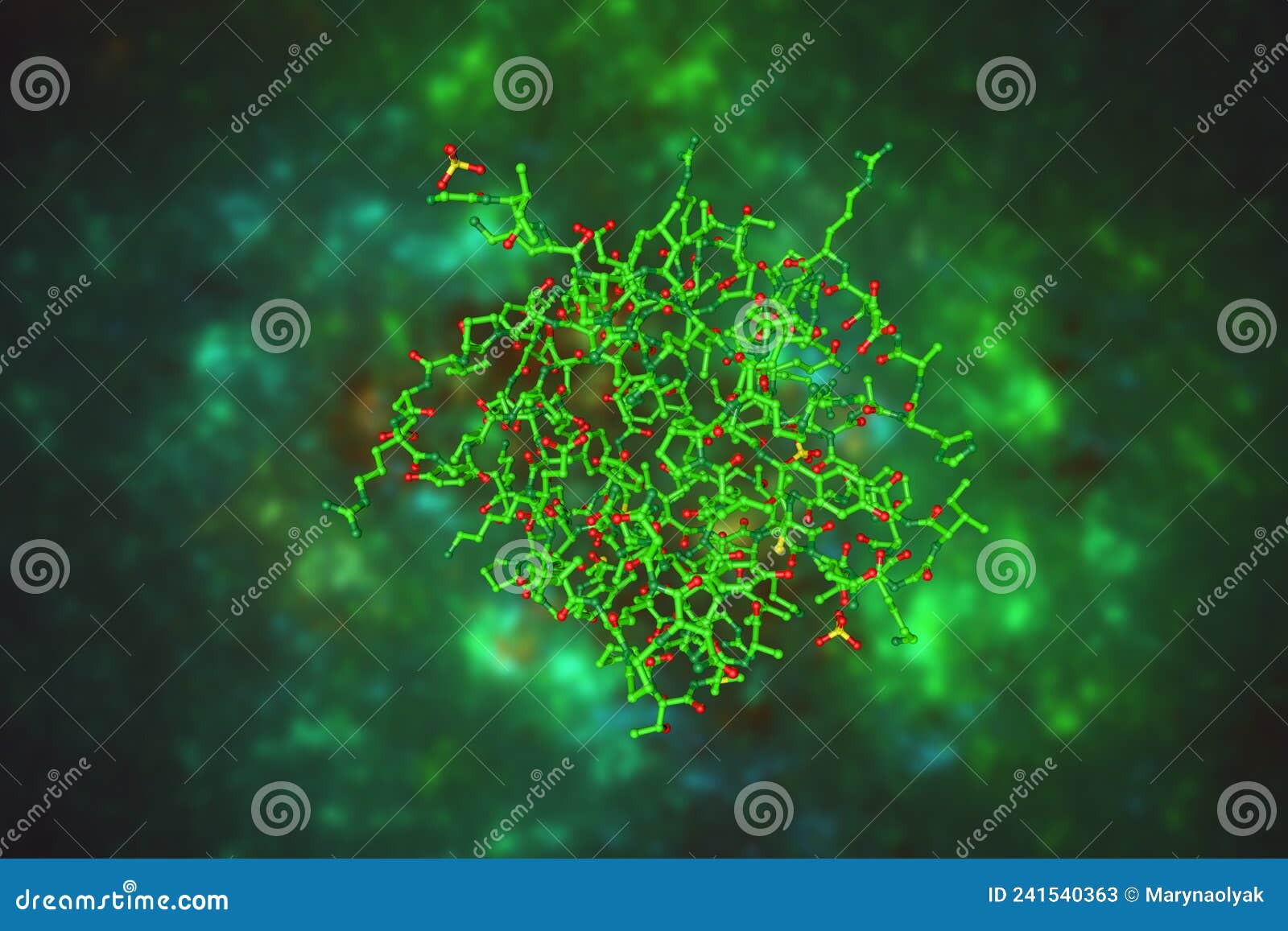 Molecular Model of Fibroblast Growth Factor 4 (FGF4) on Green ...
