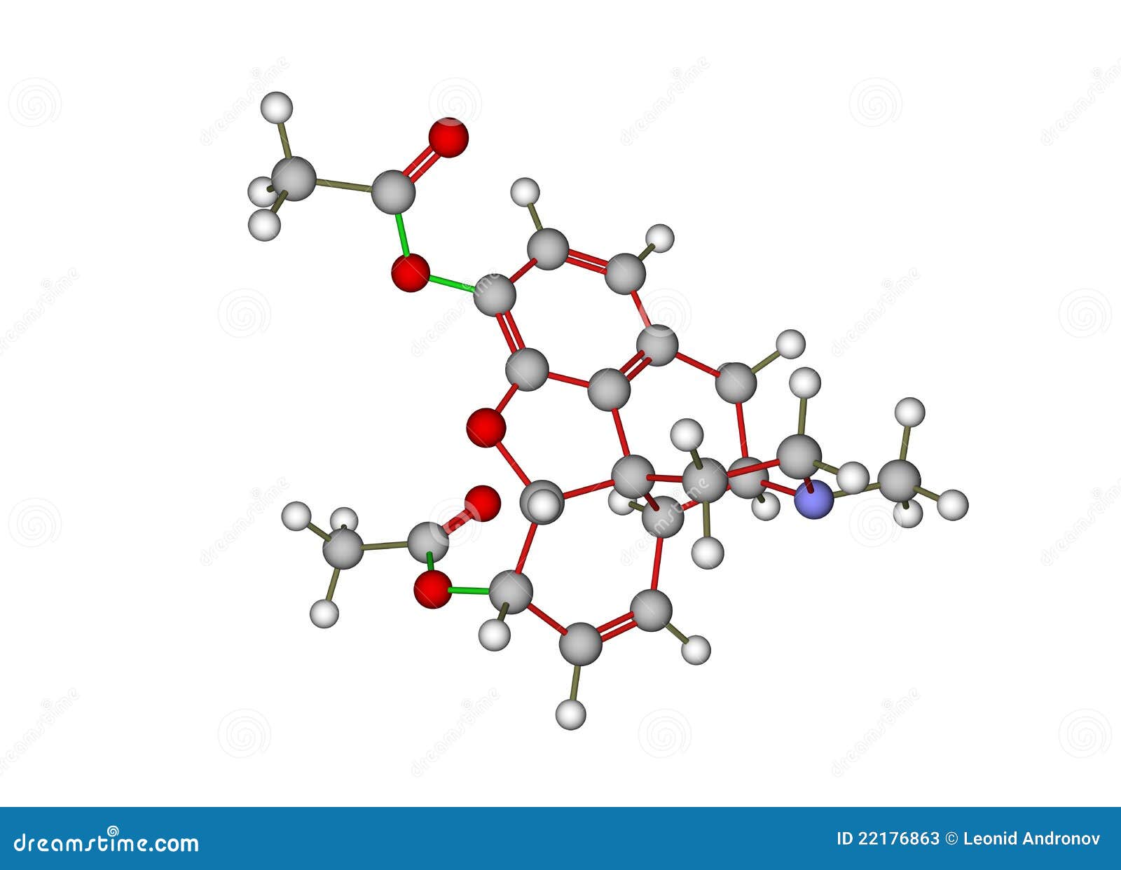 Heroin Molecular Structure. Heroin Skeletal Chemical Formula. Chemical ...