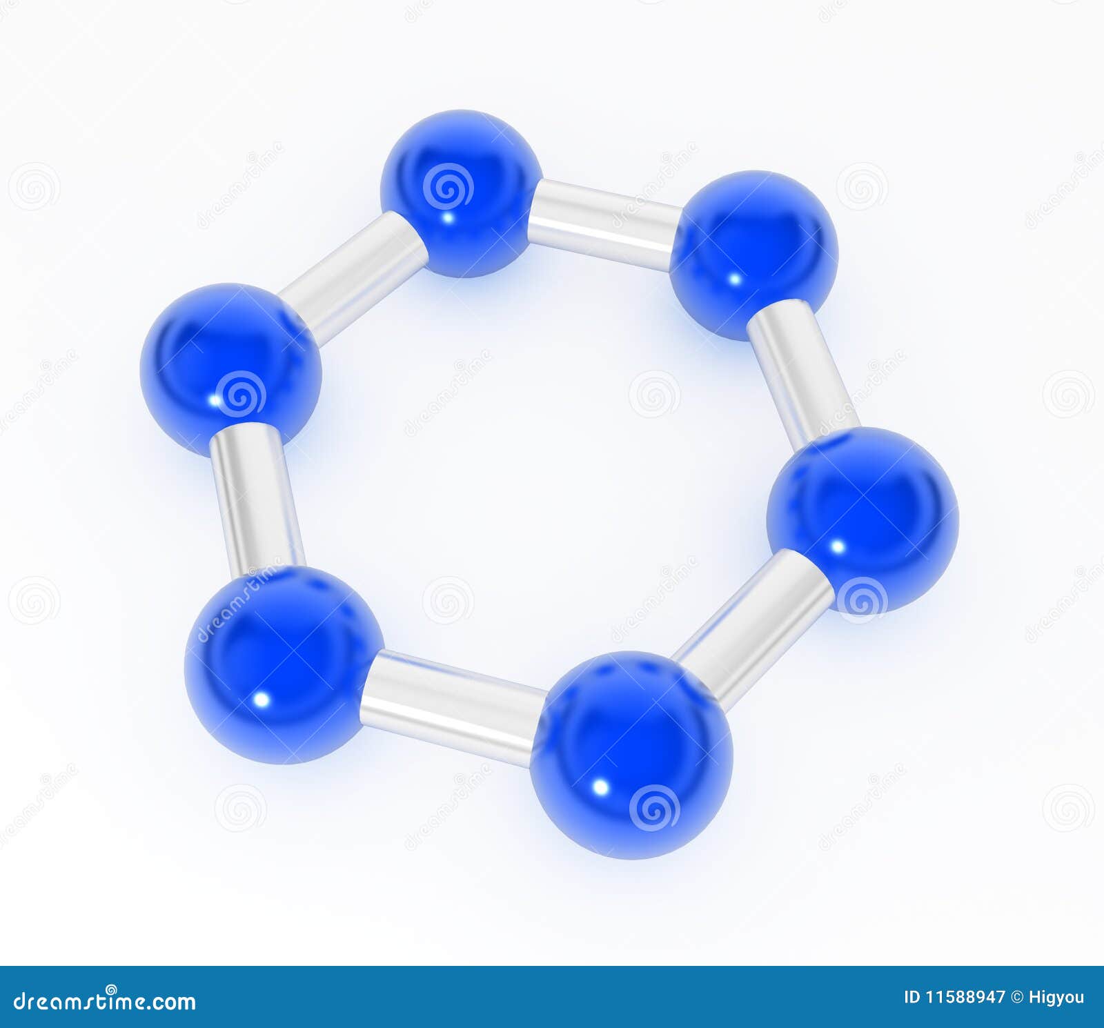Molecular Model, Hexagonal stock illustration. Illustration of research ...