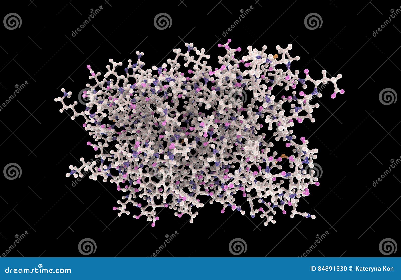 Molecular Model of Interferon-alpha Stock Illustration - Illustration ...