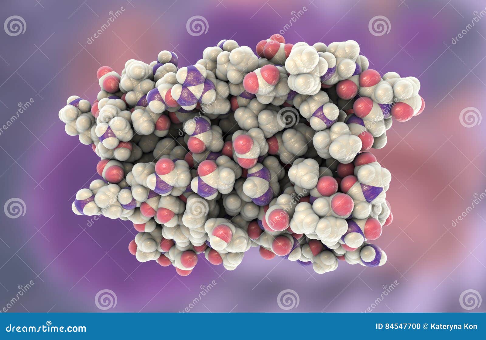 Molecular Model of Interferon-alpha Stock Illustration - Illustration ...