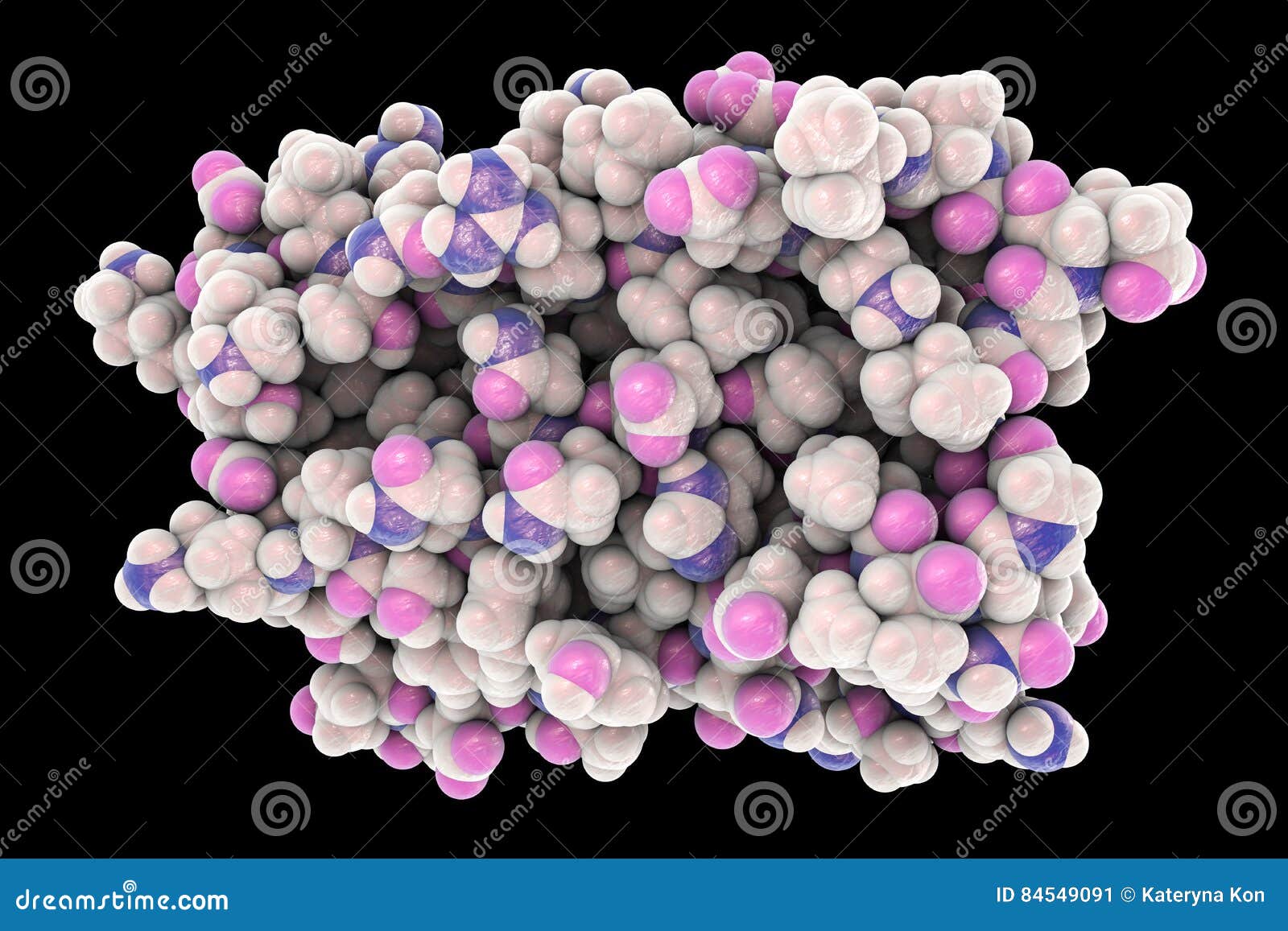 Molecular Model of Interferon-alpha Stock Illustration - Illustration ...