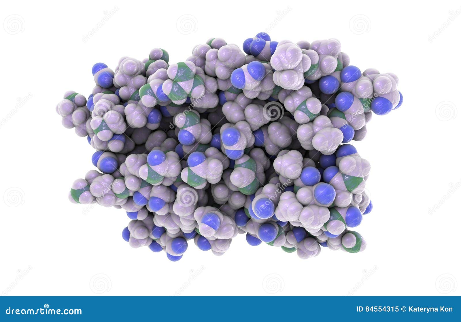 Molecular Model of Interferon-alpha Stock Illustration - Illustration ...