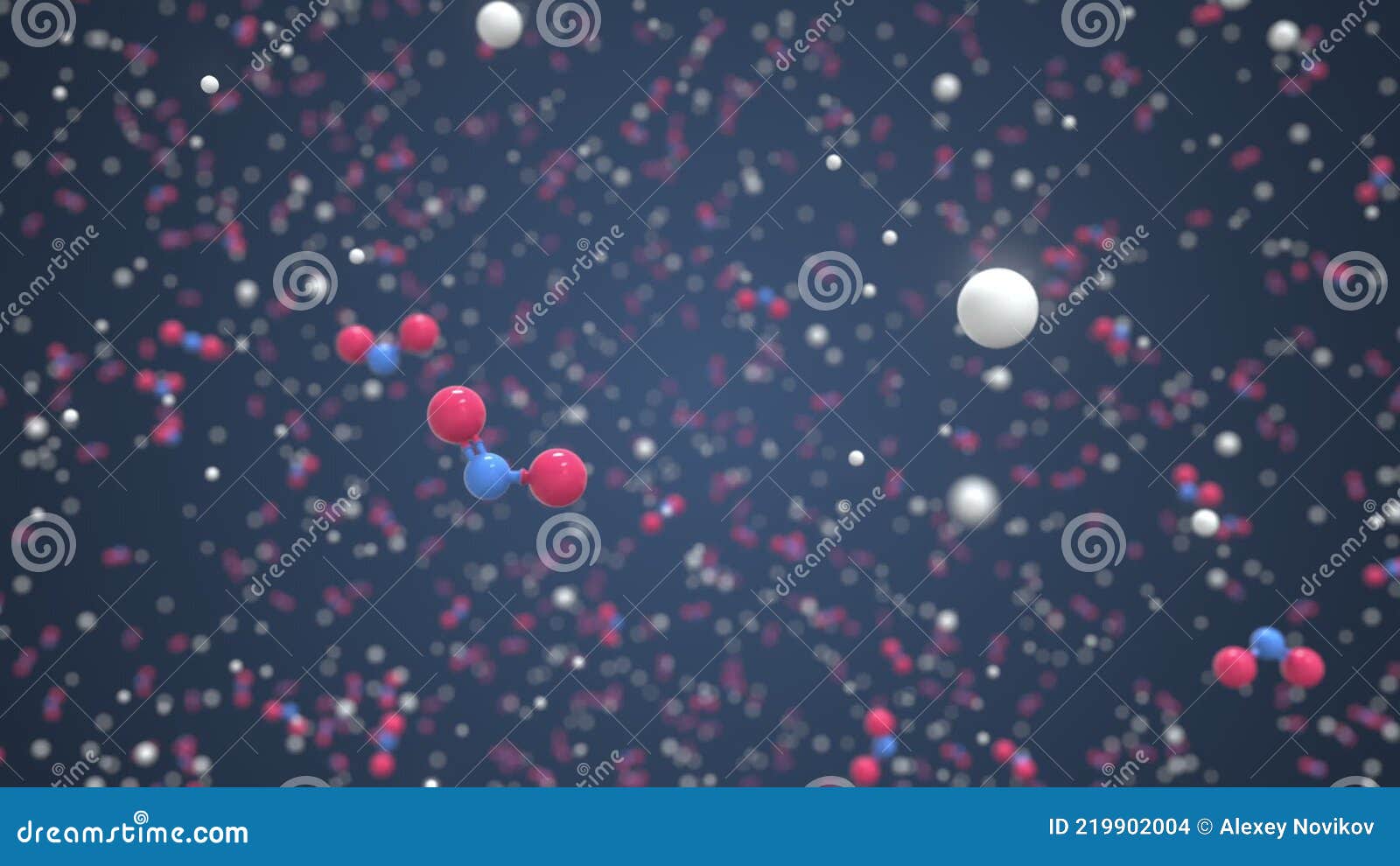 Sodium Nitrite Molecule. Molecular Model. Looping Seamless 3d Animation ...