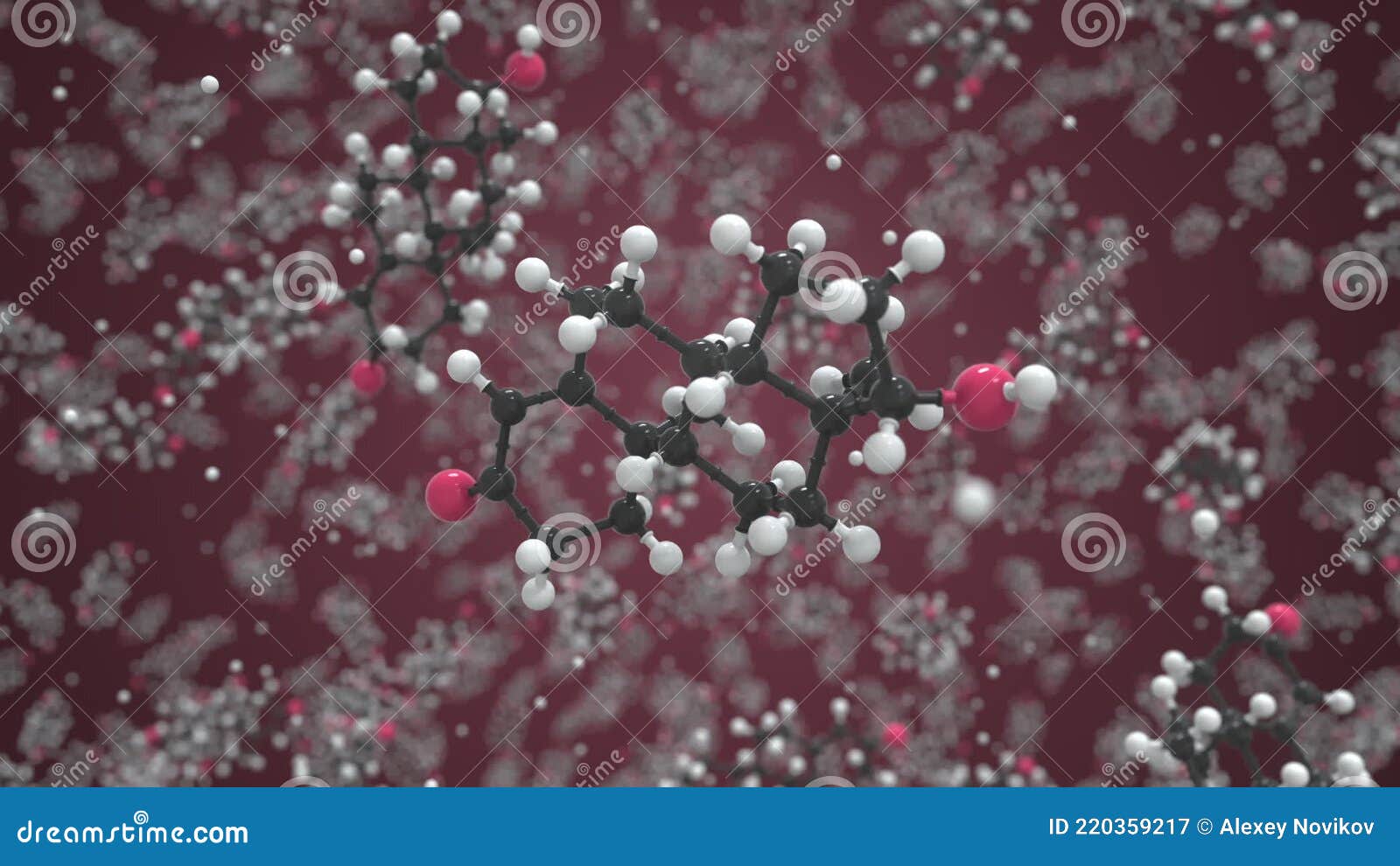 Testosterone Molecule. Molecular Model. Looping Seamless 3d Animation ...