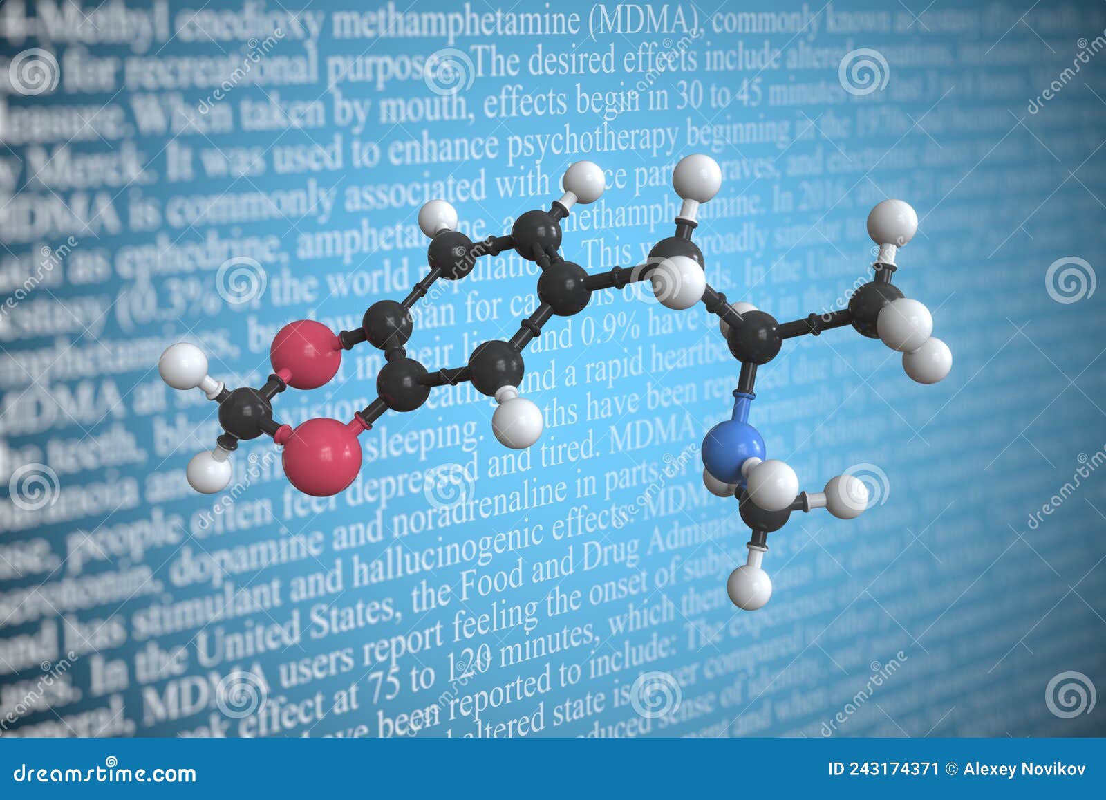 Mdma Molecular Structure, 3d Model Molecule, 3,4-Methyl?enedioxy ...