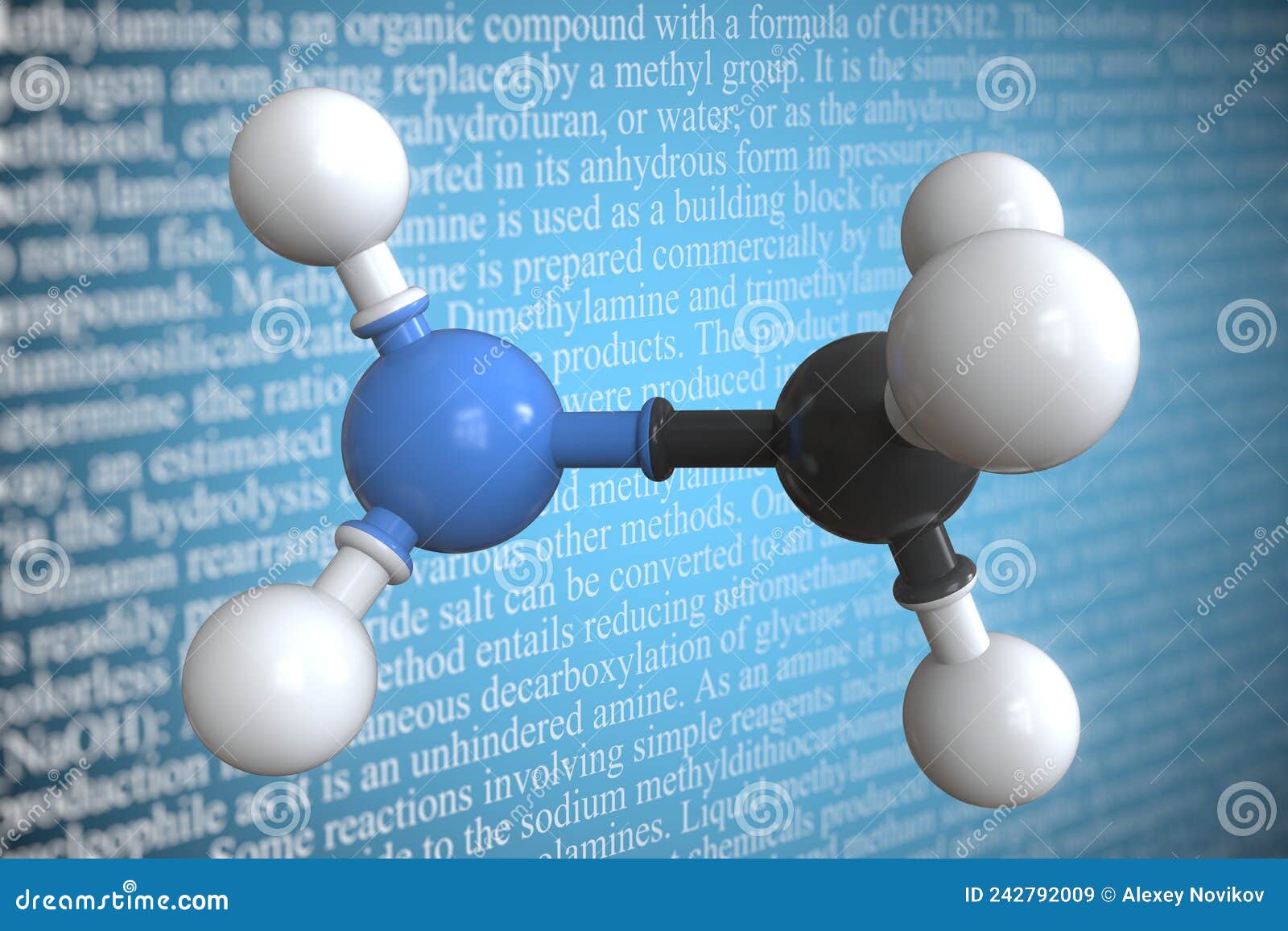 Methylamine, Molecular Structures, Ch3nh2, 3d Model, Structural ...
