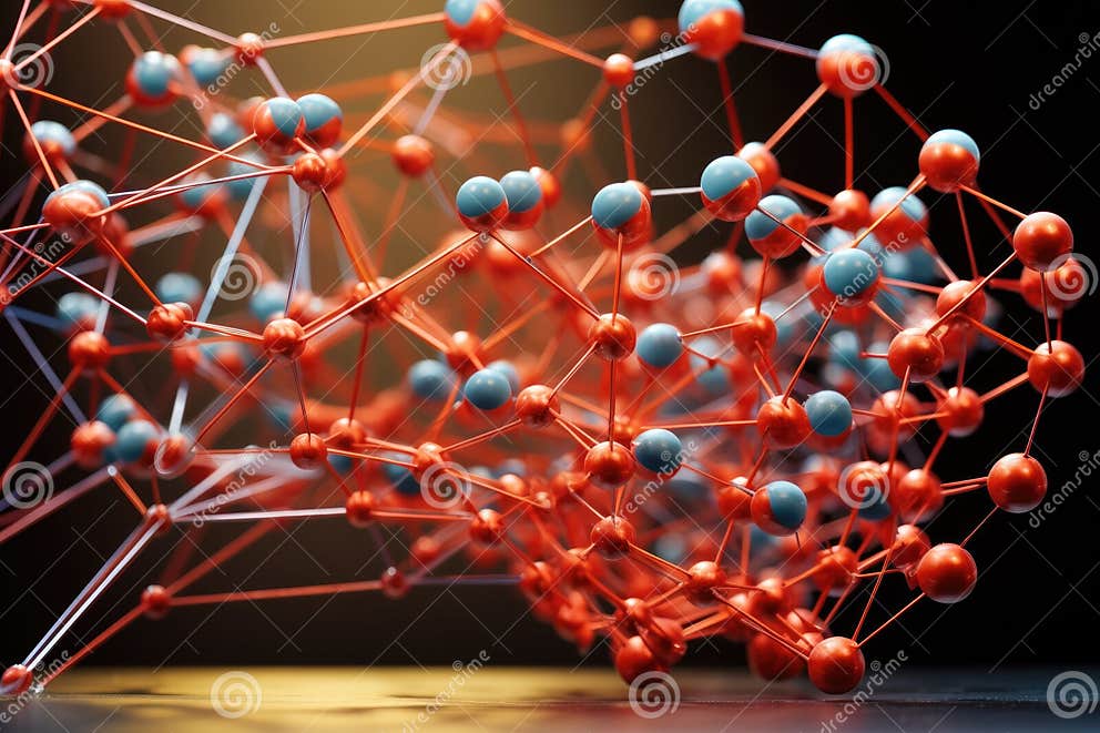Molecular Model of a Nanomaterial Structure Stock Illustration ...