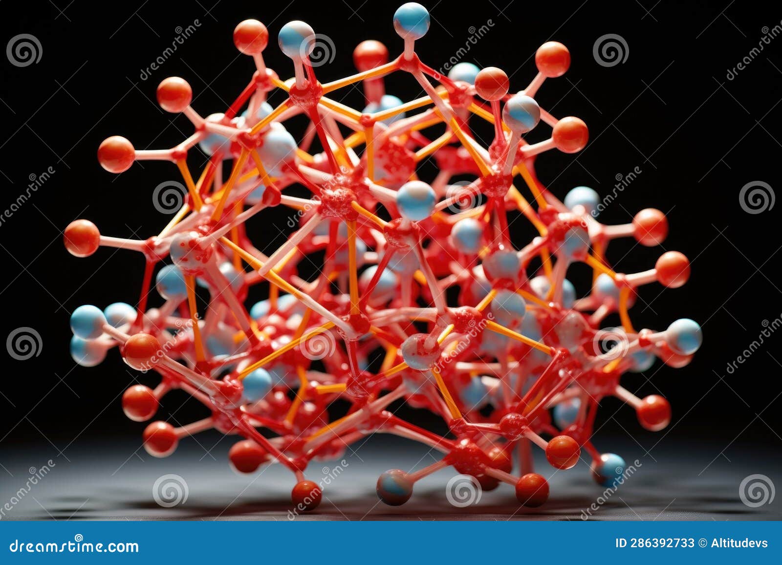 Molecular Model of a Nanomaterial Structure Stock Image - Image of ...