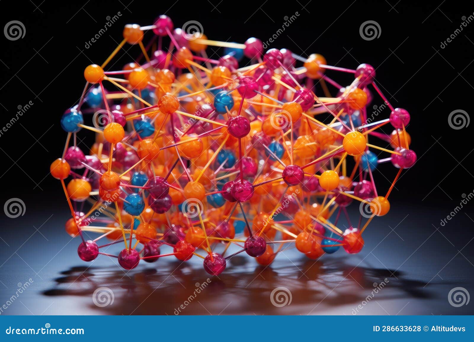 Molecular Model of a Nanomaterial Structure Stock Illustration ...