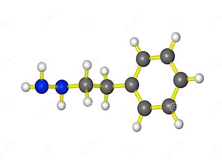 Molecular model of nardil stock illustration. Illustration of molecular ...