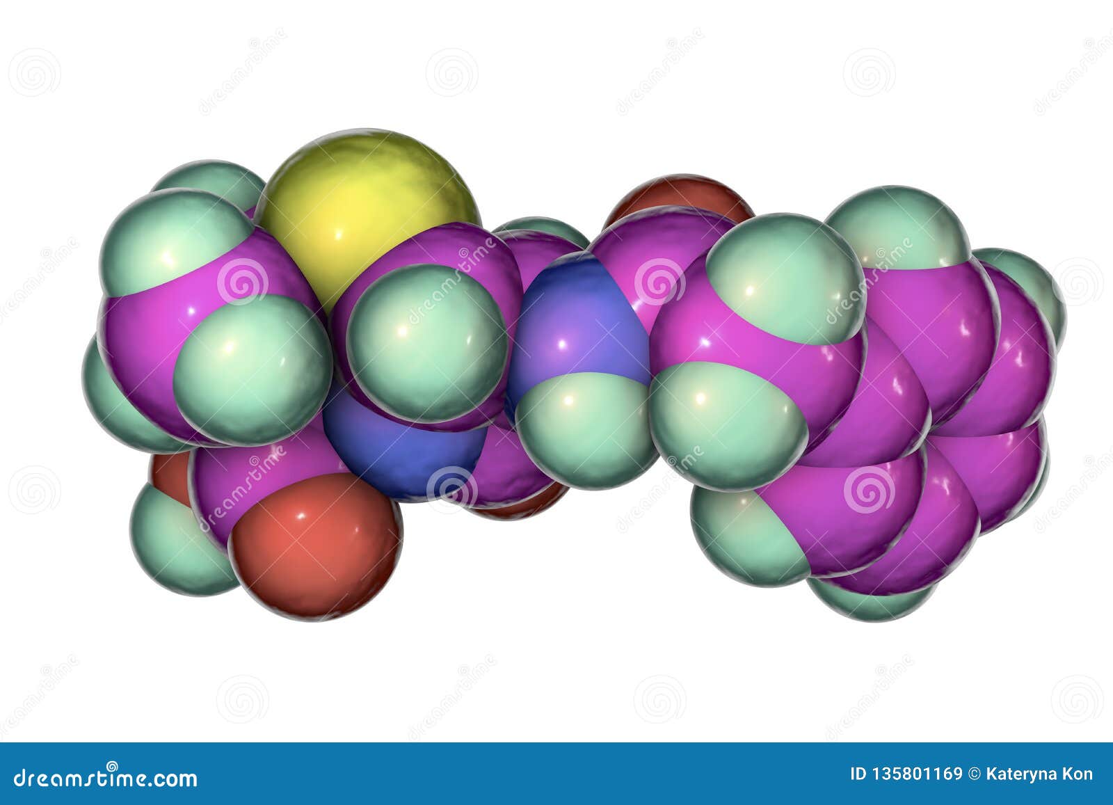 Molecule of Penicillin Antibiotic Stock Illustration - Illustration of ...