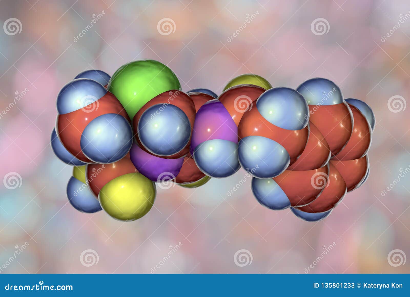 Molecule of Penicillin Antibiotic Stock Illustration - Illustration of ...