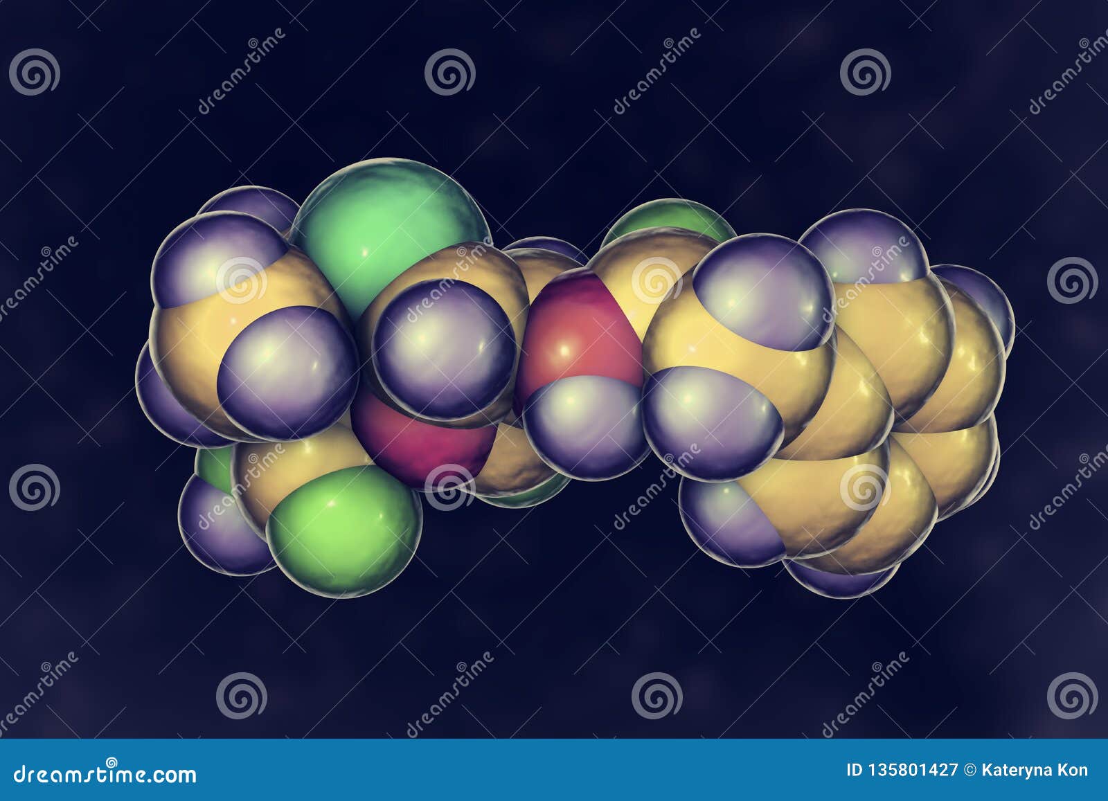 Molecule of Penicillin Antibiotic Stock Illustration - Illustration of ...