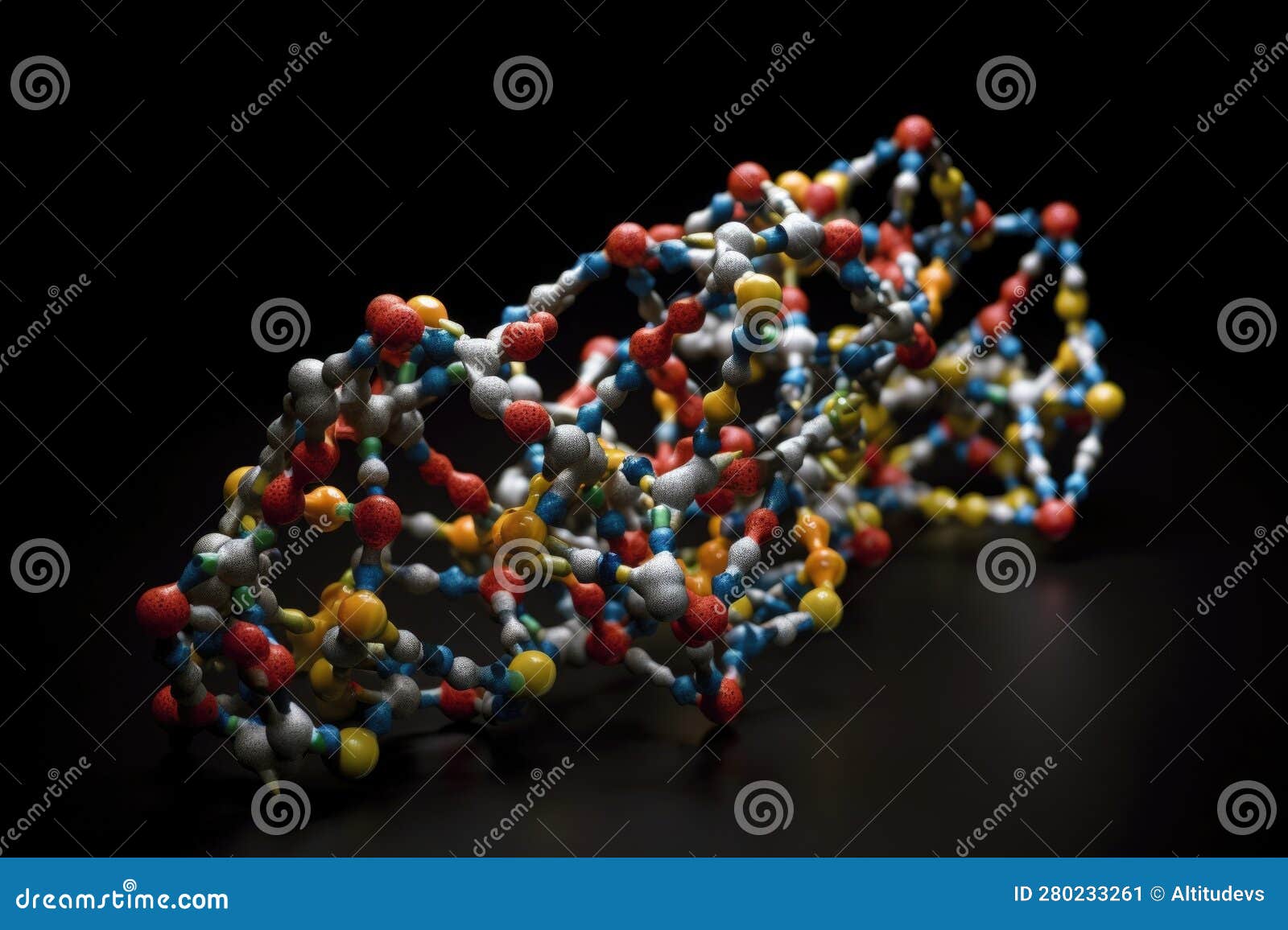 A Molecular Model of a Protein, with Its Three-dimensional Structure ...