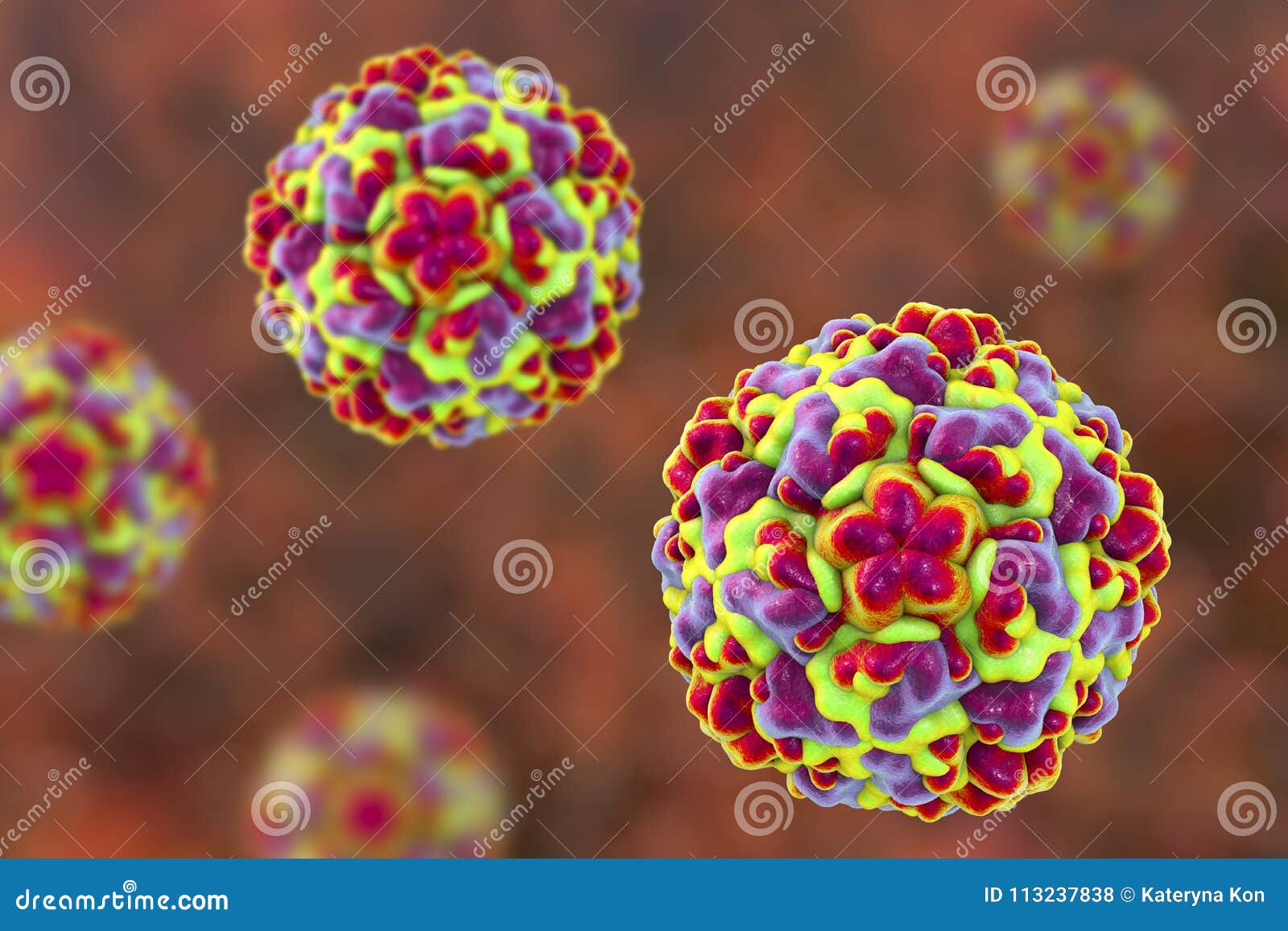 Flu And Common Cold, Blood Infection. Microbes Under The Microscope ...