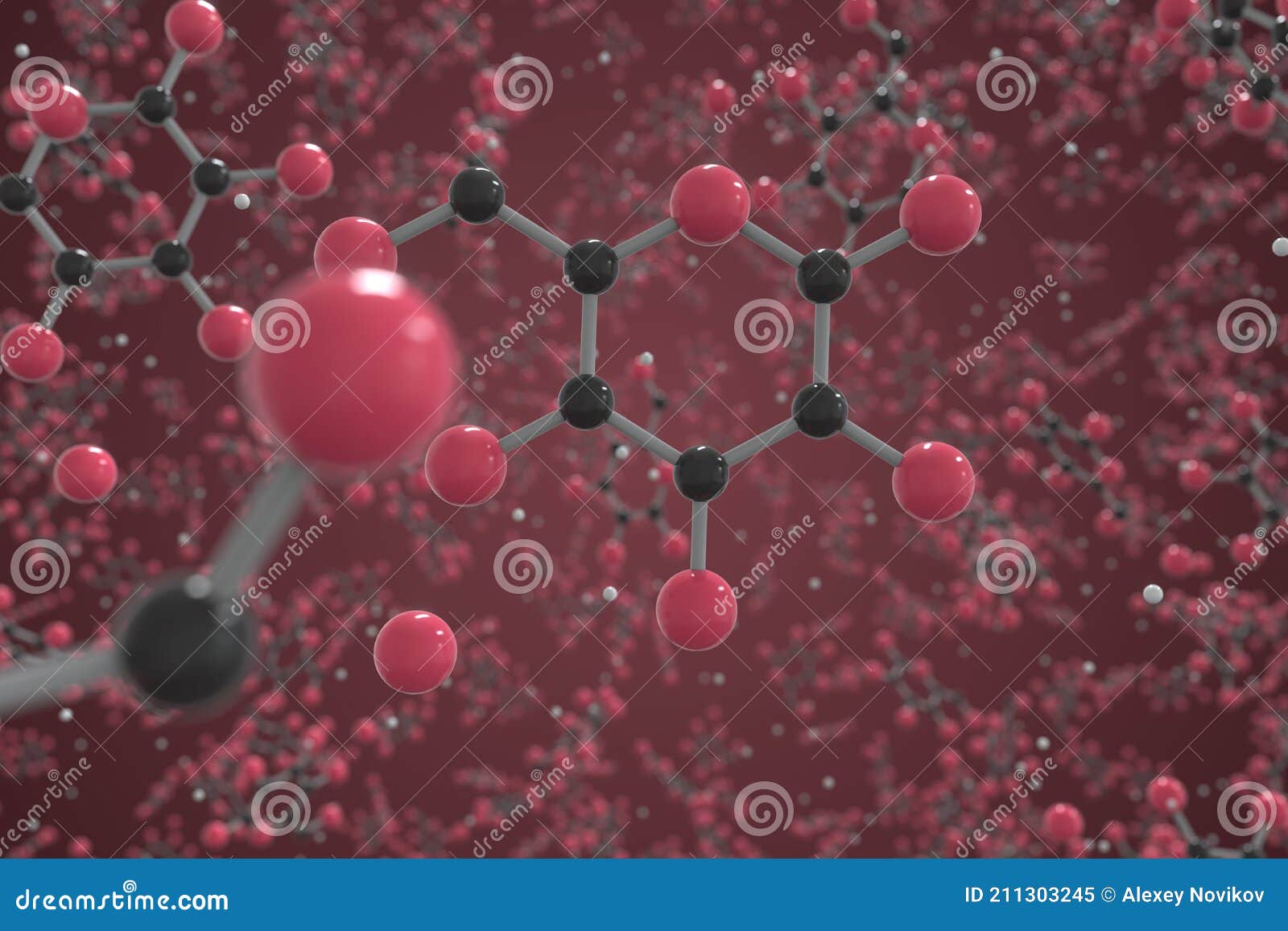 Glucose Molecule. Ball-and-stick Molecular Model. Chemistry Related 3d ...