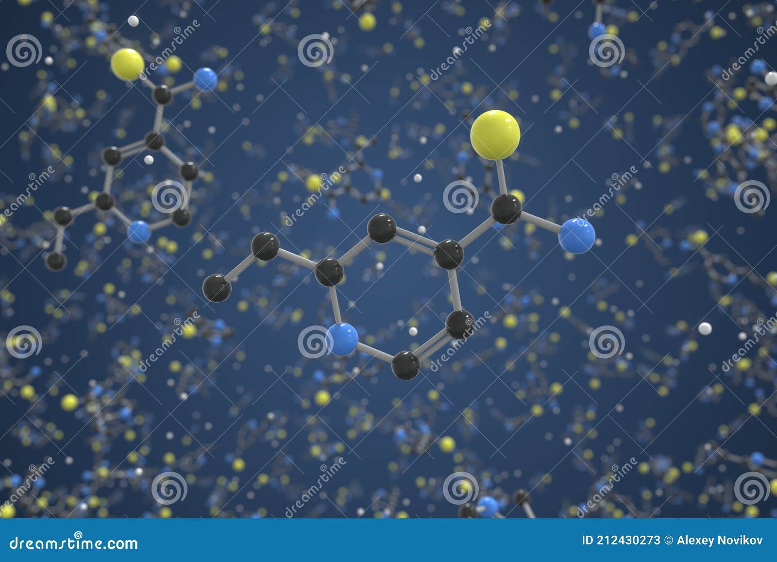 Ethionamide Molecular Structure 3d, Flat Model, Antituberculosis Agents ...