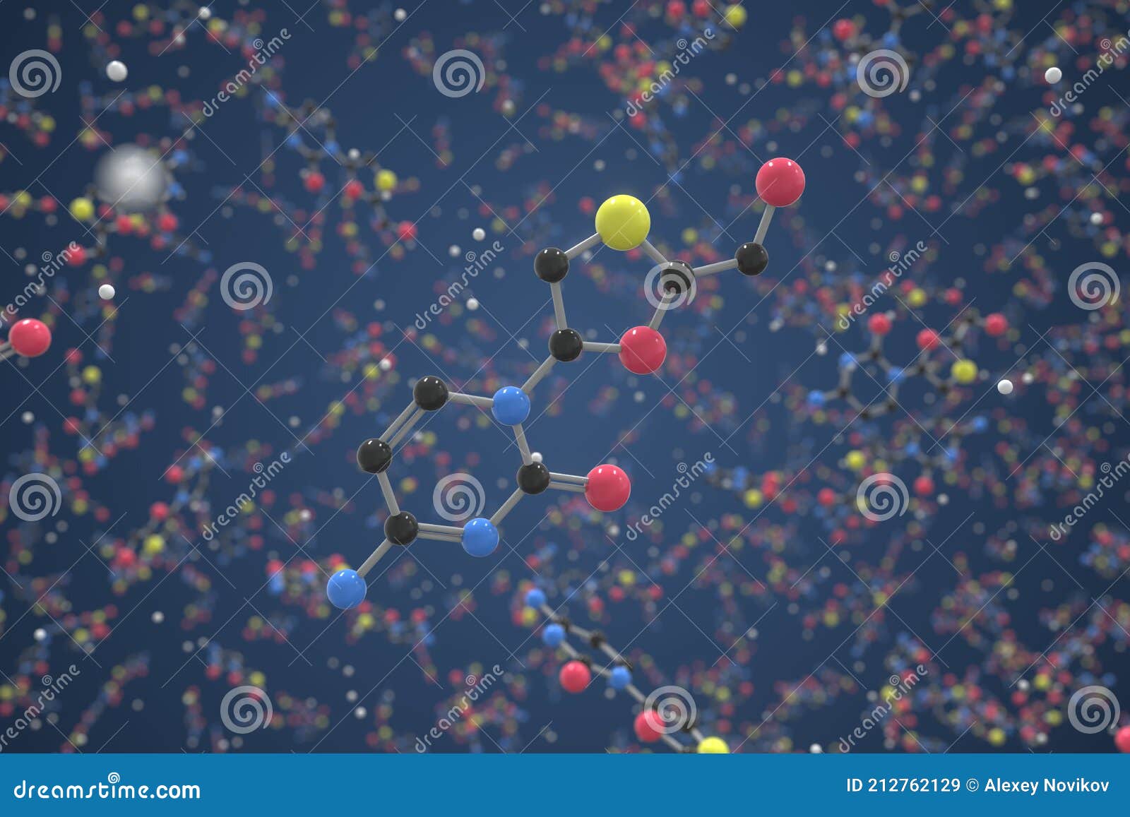 Lamivudine Molecular Structure 3d, Flat Model, Antiretroviral ...
