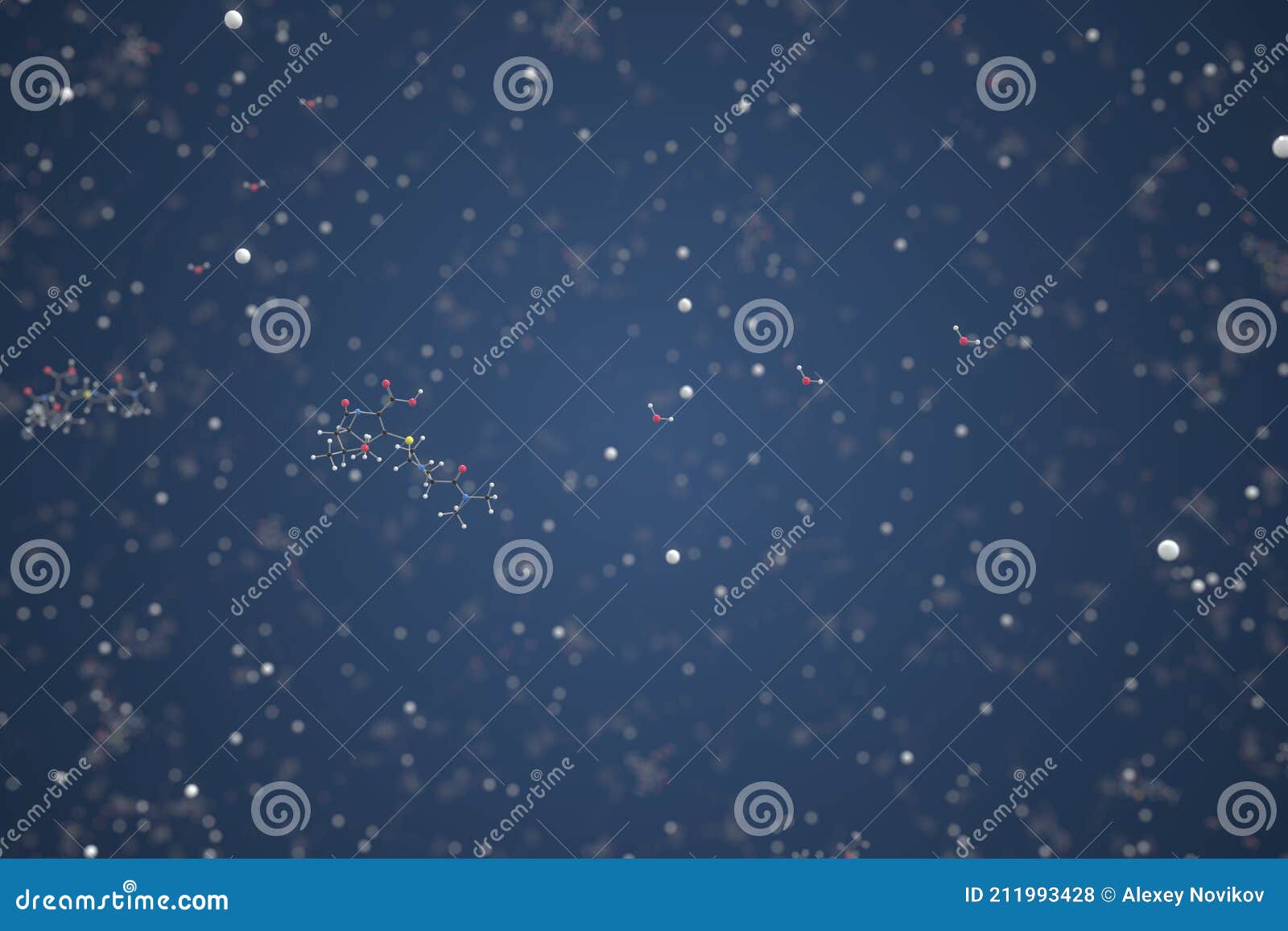 Molecule of Meropenem. Molecular Model, Science Related 3d Rendering ...