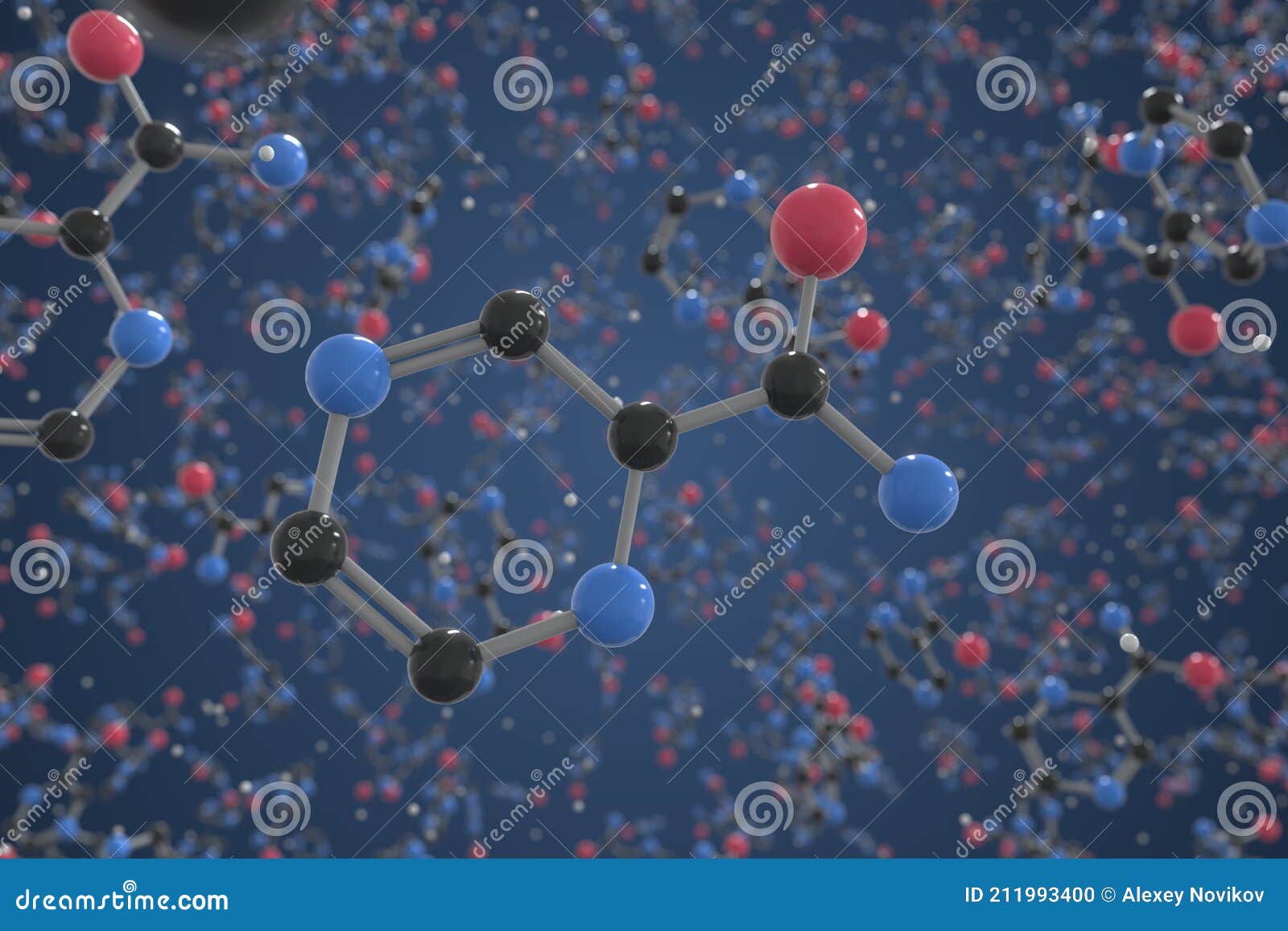 Pyrazinamide Molecule Structure Illustration. Royalty-Free Stock Image ...