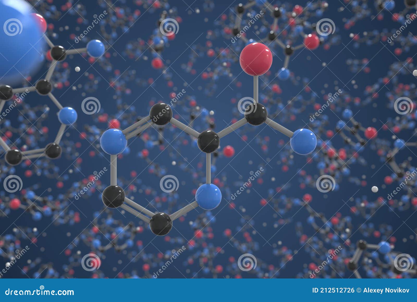 Pyrazinamide Molecule Structure Illustration. Royalty-Free Stock Image ...