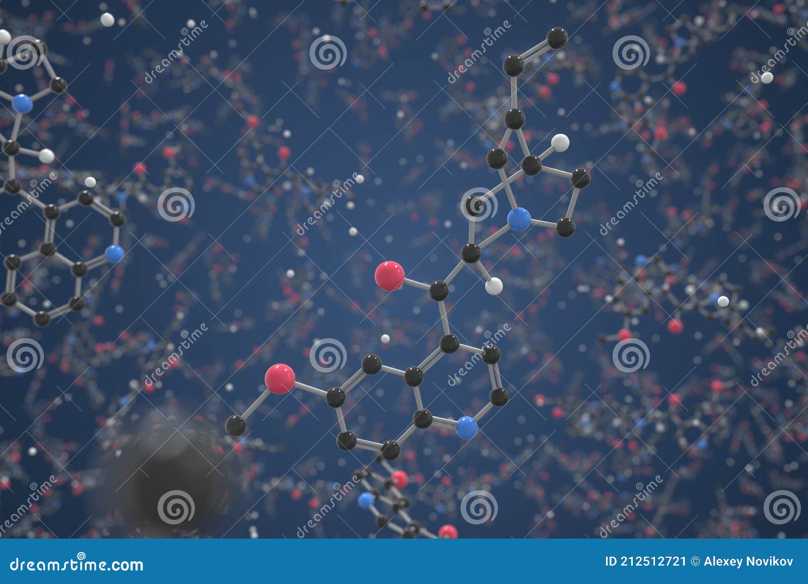 Quinine Molecular Structure, 3d Model Molecule, Antimalarials ...