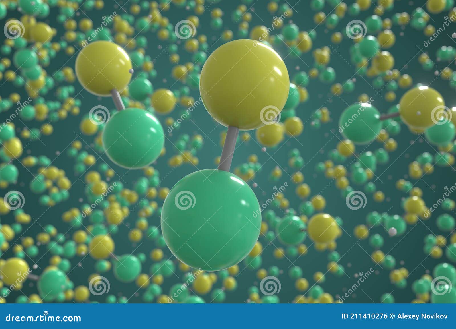 Selenium Sulfide Molecule. Ball-and-stick Molecular Model. Chemistry ...
