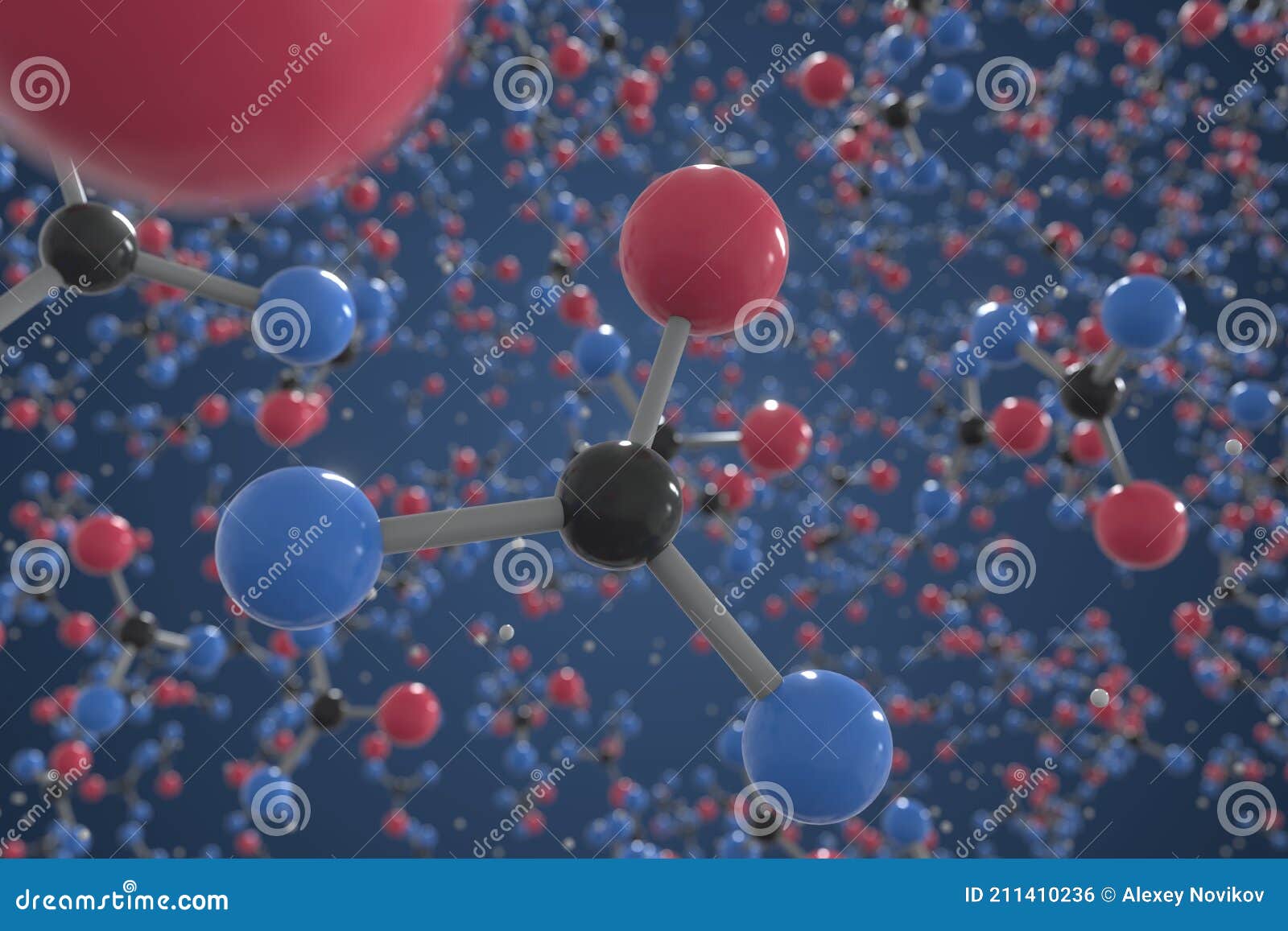 Urea Molecule. Ball-and-stick Molecular Model. Chemistry Related 3d ...