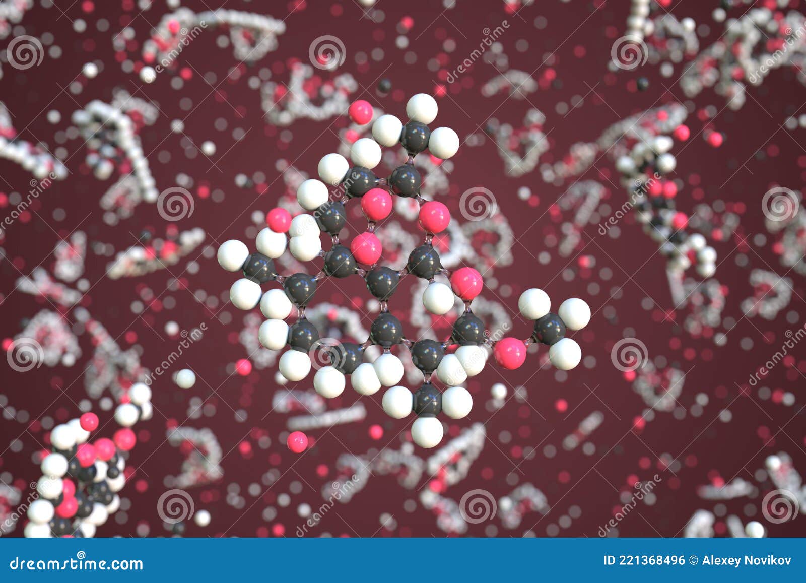 Artemether Molecule. Conceptual Molecular Model. Chemical 3d Rendering ...