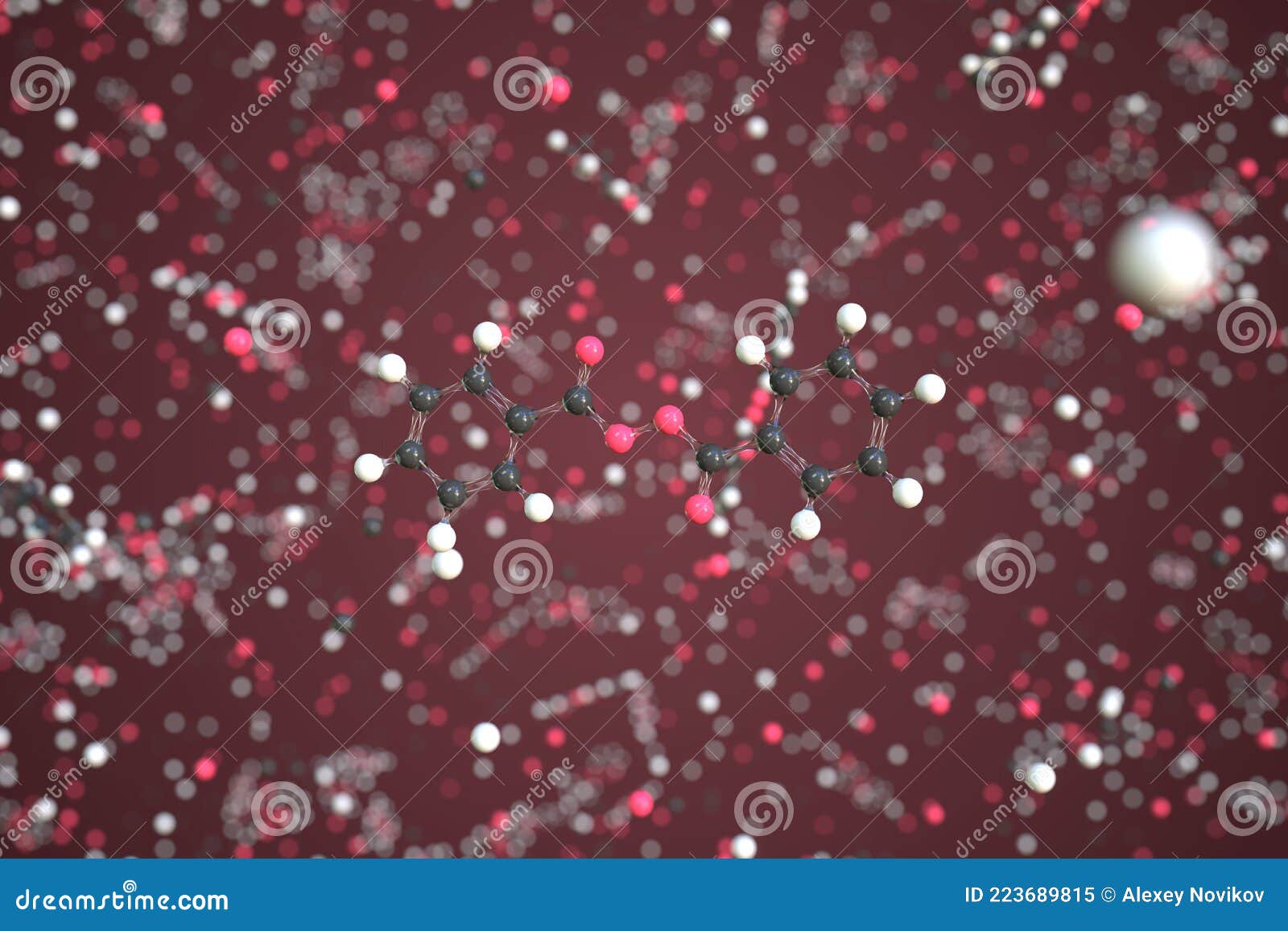 Benzoyl Peroxide Molecule. Conceptual Molecular Model. Chemical 3d ...