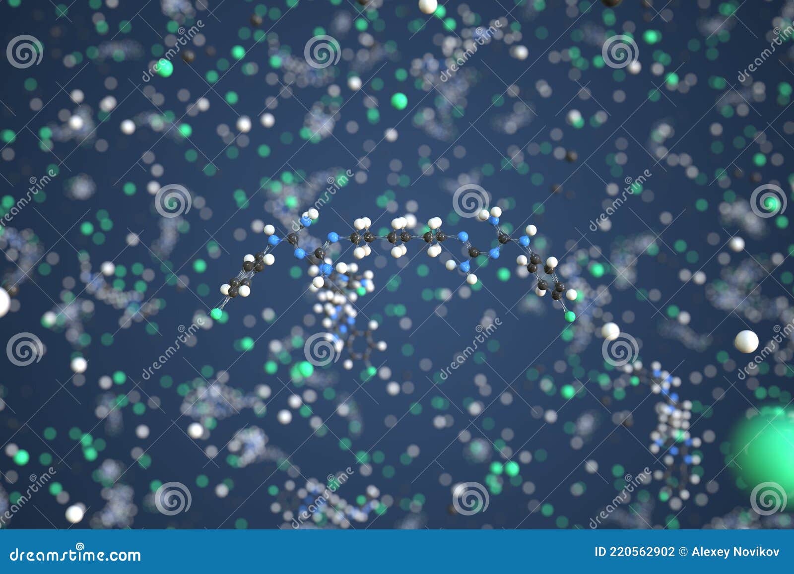 Chlorhexidine Molecule. Conceptual Molecular Model. Chemical 3d ...