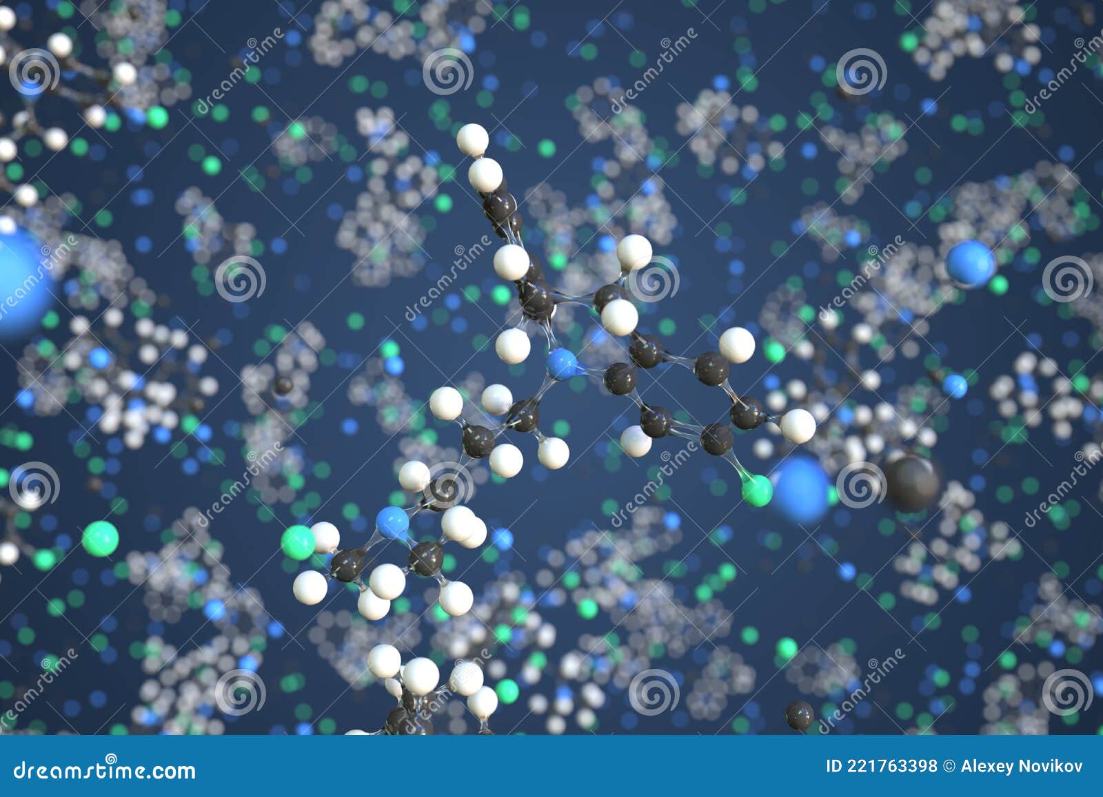 Clomipramine Molecule, Molecular Structures, Tricyclic Antidepressant ...