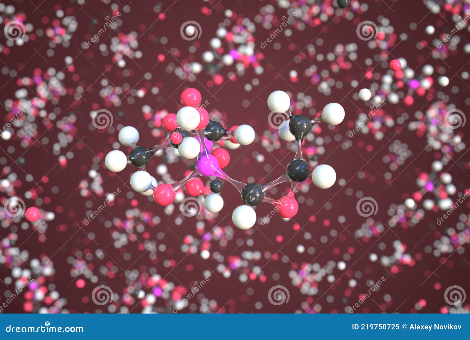 Fosfomycin Molecule. Conceptual Molecular Model. Chemical 3d Rendering ...