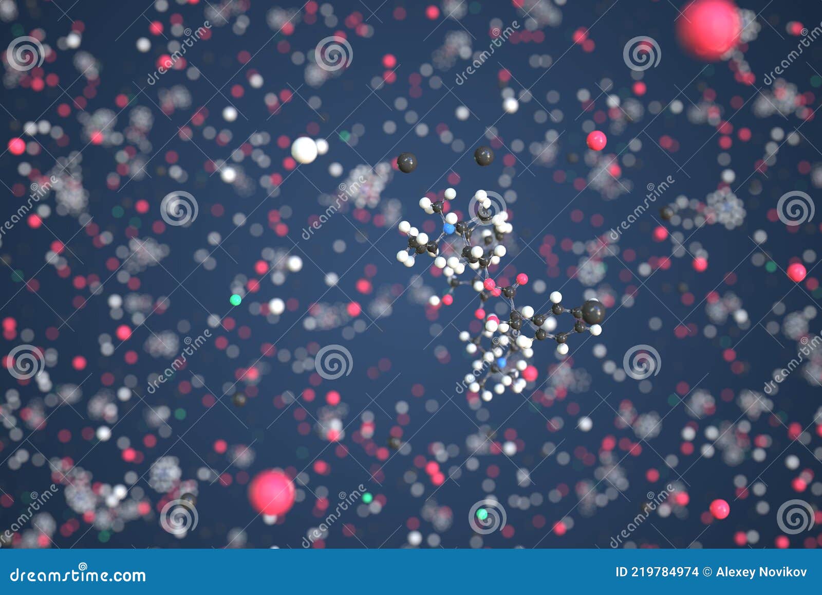 Ipratropium Bromide Molecule, Molecular Structures, Atrovent, 3d Model ...
