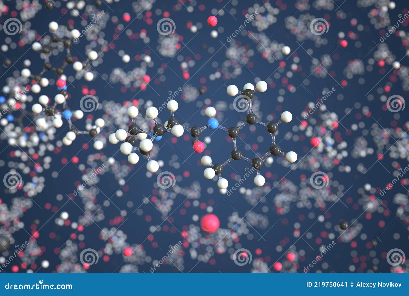 Lidocaine Molecule, Molecular Structures, Lignocaine, 3d Model ...