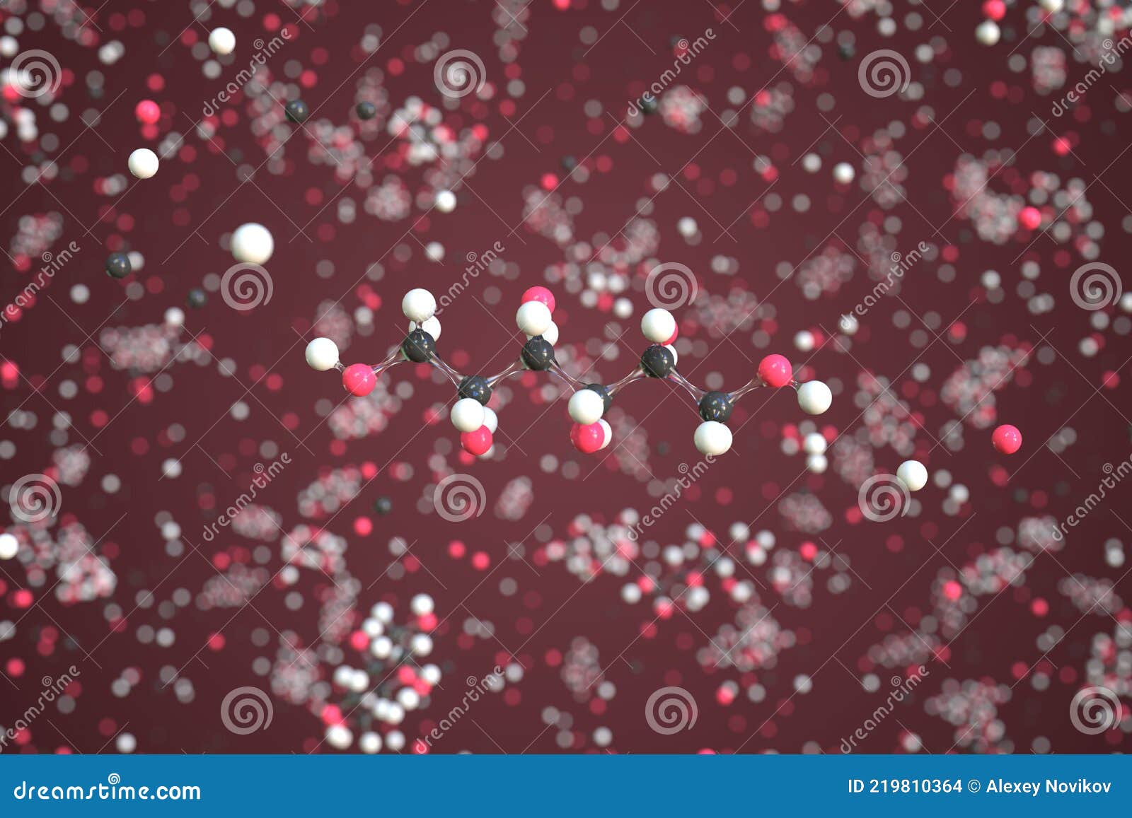 Mannitol Molecule, Molecular Structures, Sweetener E421, 3d Model, Structural Chemical Formula ...