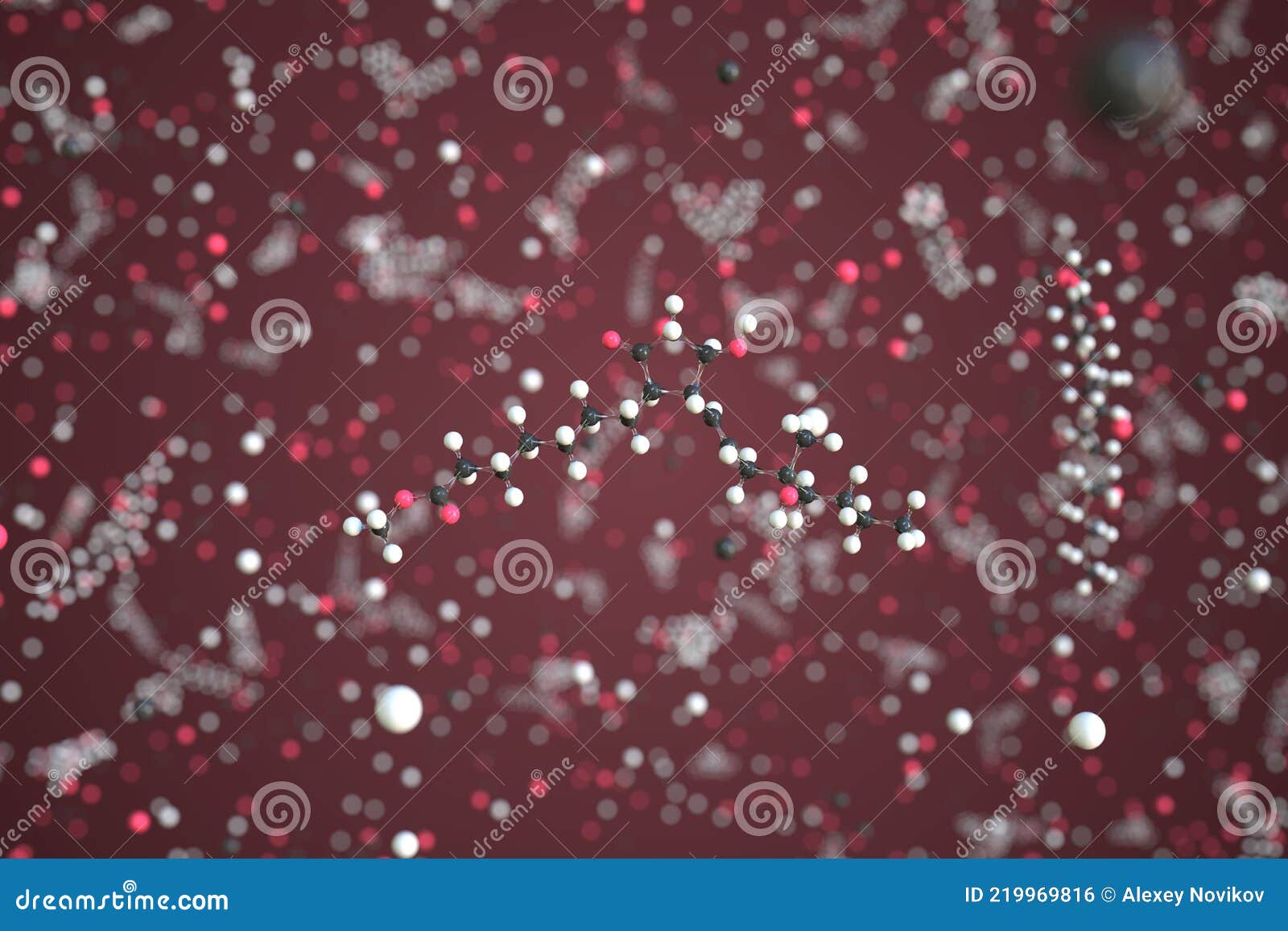 Misoprostol Molecule. Conceptual Molecular Model. Chemical 3d Rendering ...