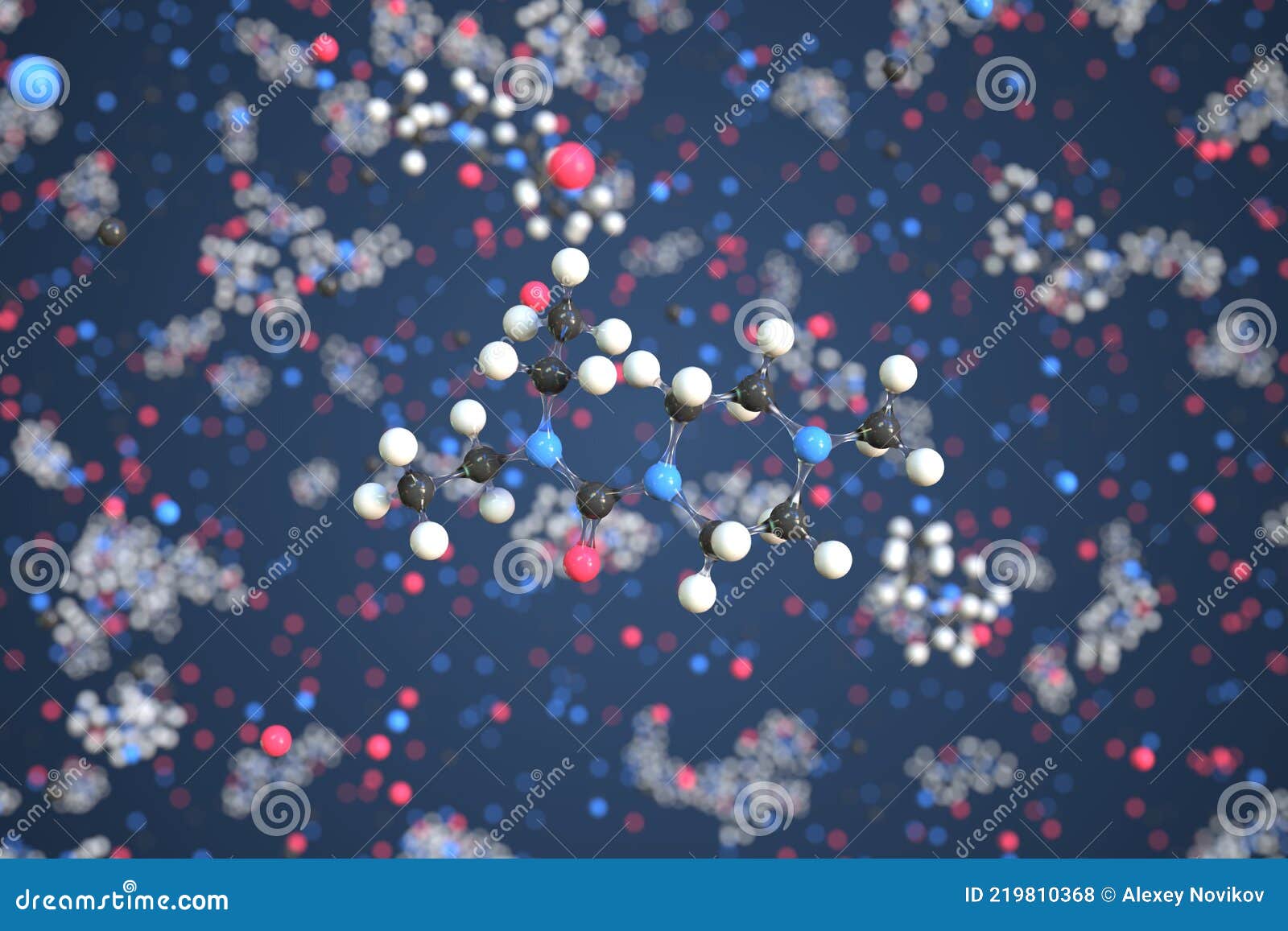 Diethylcarbamazine Molecule 3d, Molecular Structure, Ball And Stick ...