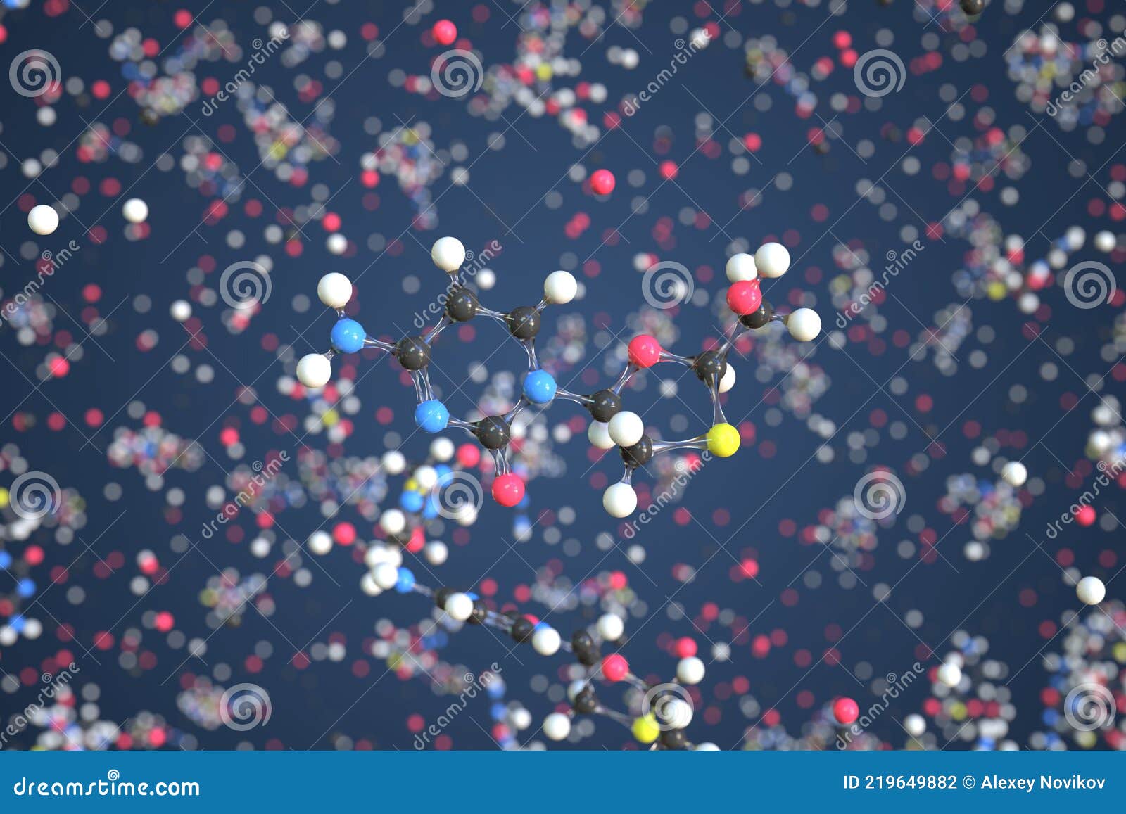 Lamivudine Molecule 3d, Molecular Structure, Ball And Stick Model ...