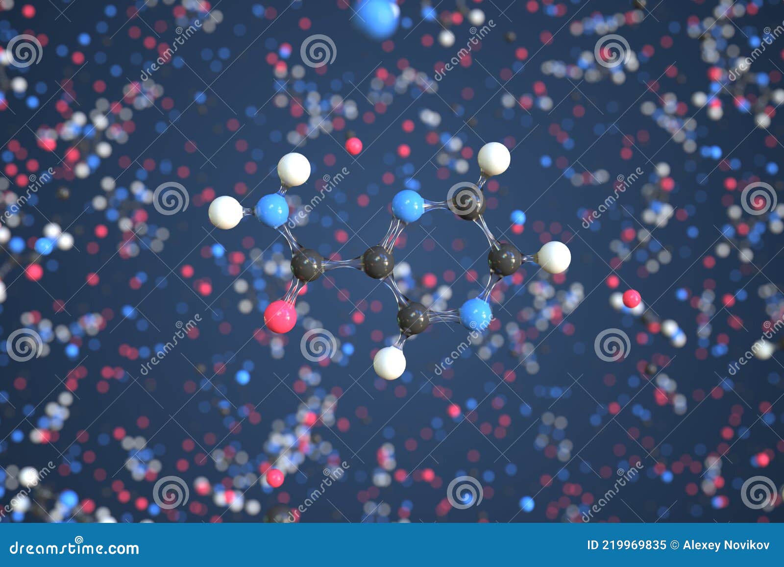 Pyrazinamide Molecule Structure Illustration. Royalty-Free Stock Image ...