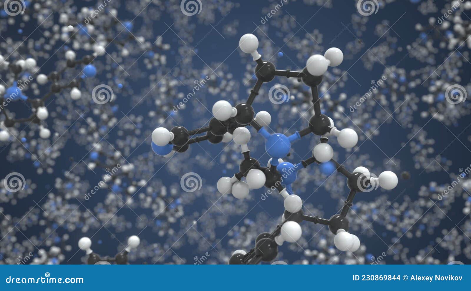 Nicotine Molecule. Conceptual Molecular Model. Chemical Looping 3d ...