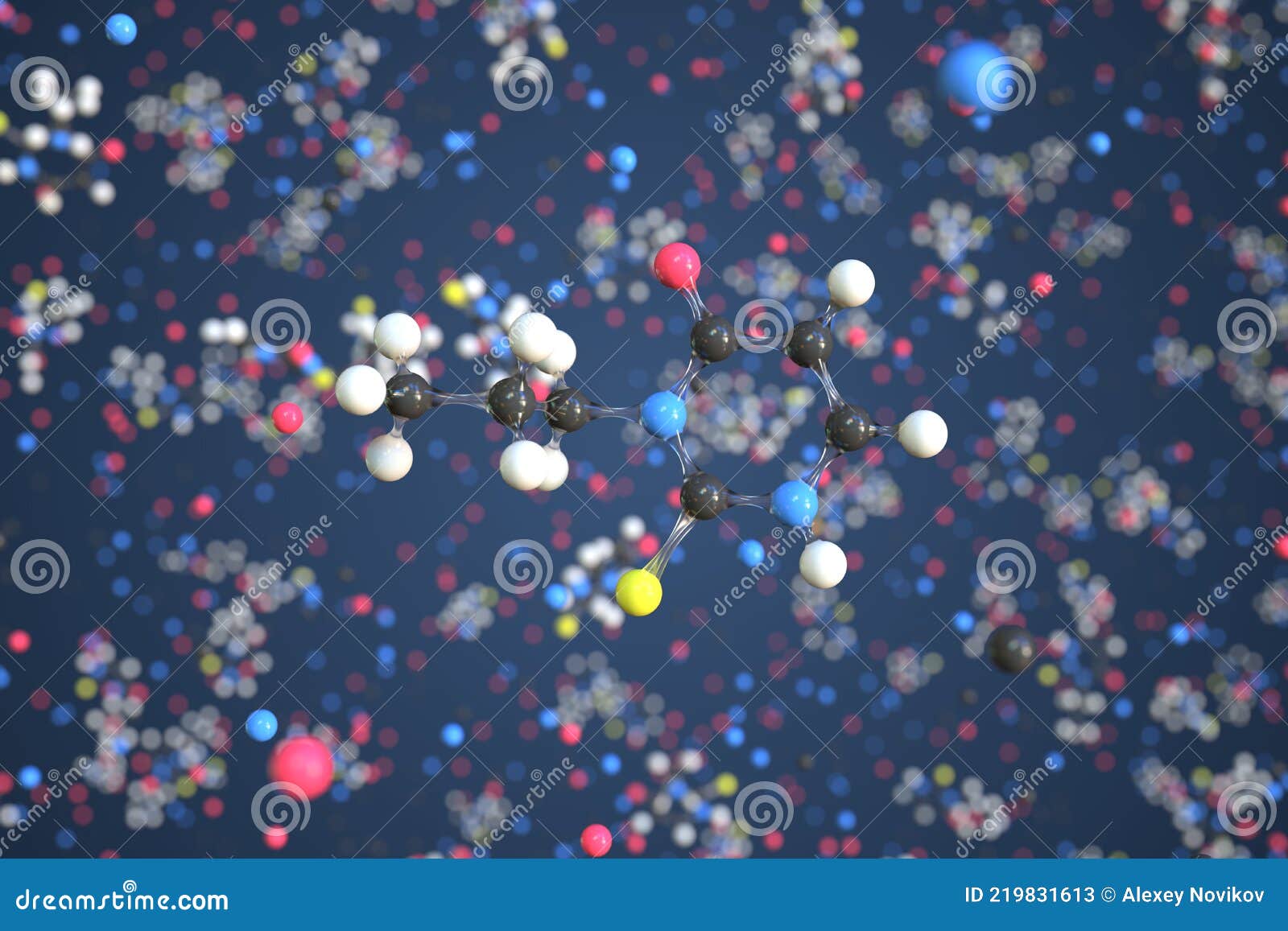 Propylthiouracil, PTU Molecule. It Is Thiourea Derivative With ...