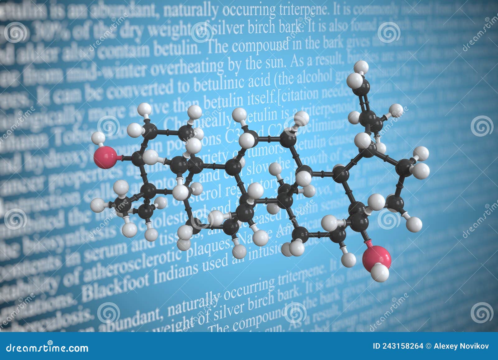 Betulin Molecule, Molecular Structures, C30h50o2 3d Model, Structural ...