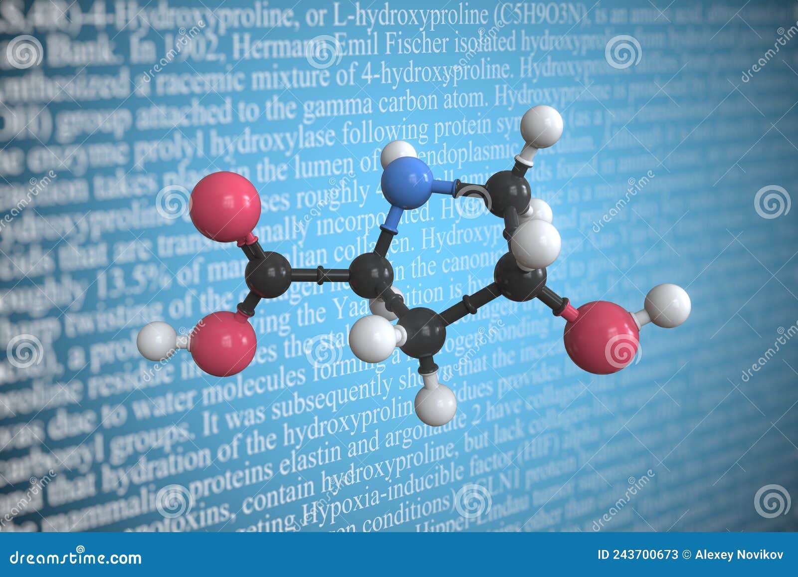 Hydroxyproline, Molecular Structures, Amino Acid, 3d Model, Structural ...