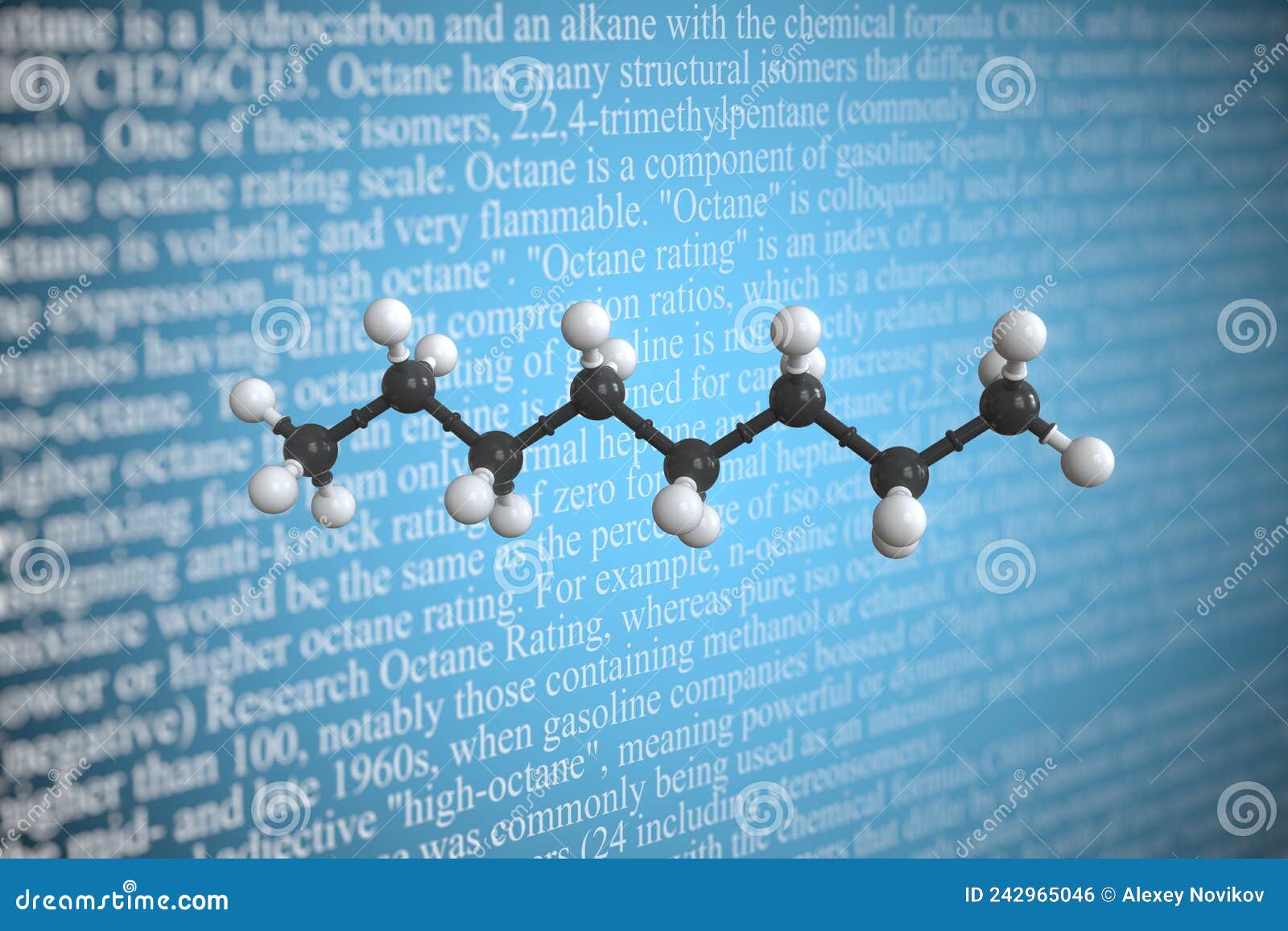 Octane, Molecular Structures, Alkane, 3d Model, Structural Chemical ...