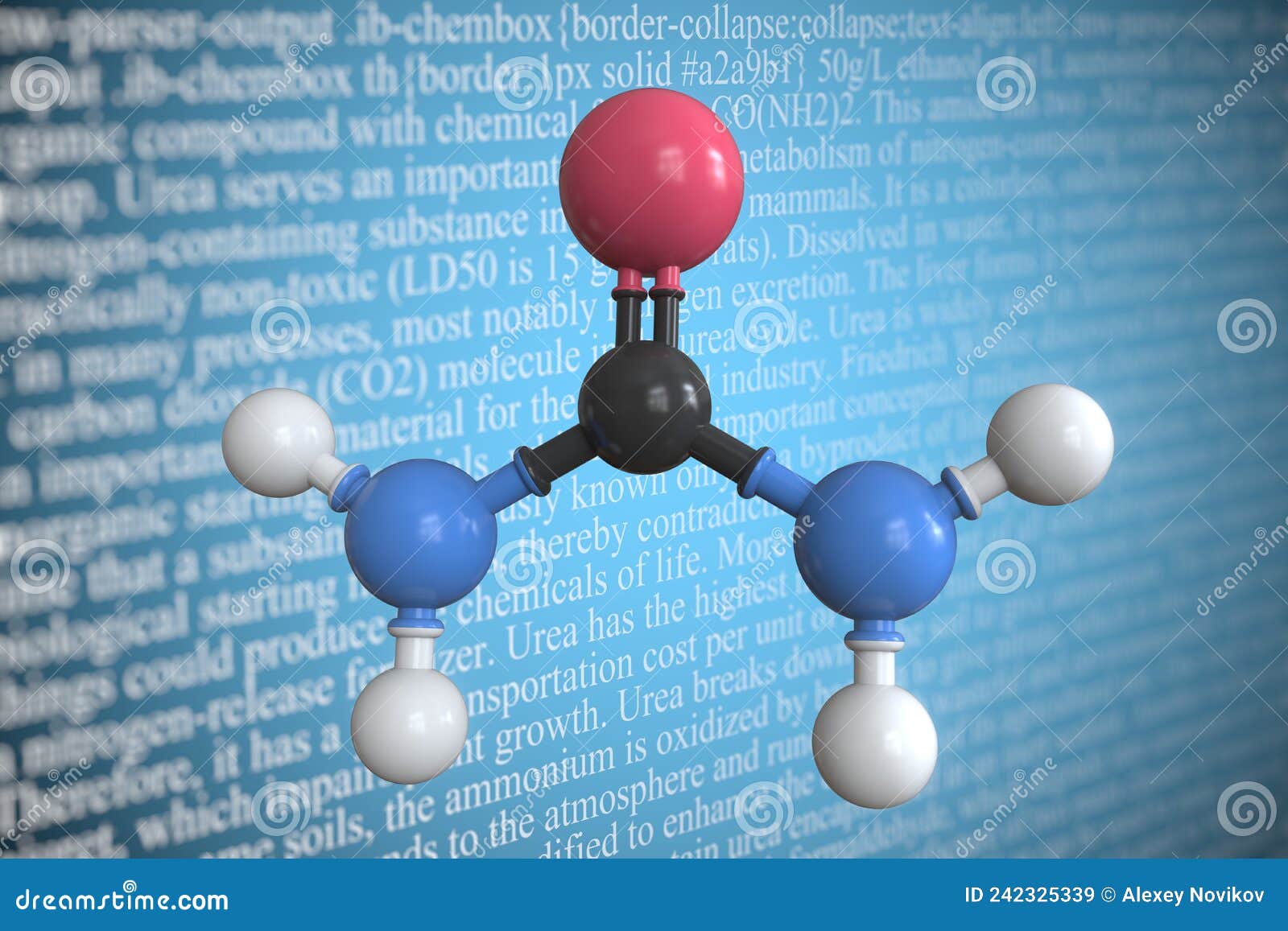 Urea Molecular Structure, Improving Agent E927b, Ball And Stick 3d ...