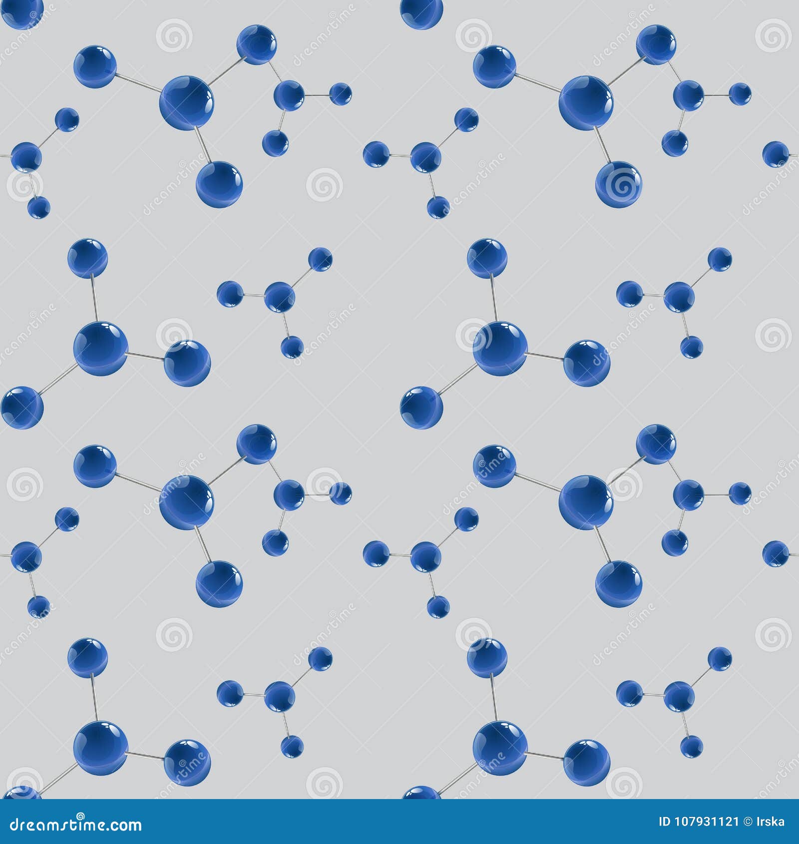 Molecular Model Seamless Pattern Stock Vector - Illustration of ...