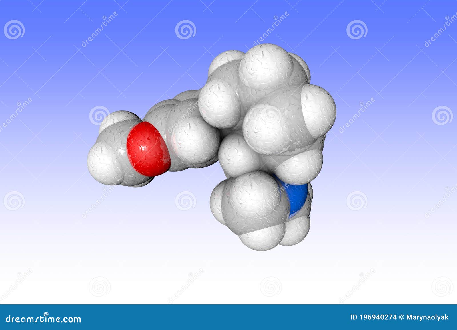 Molecular Model of Tramadol. Atoms are Represented As Spheres with ...